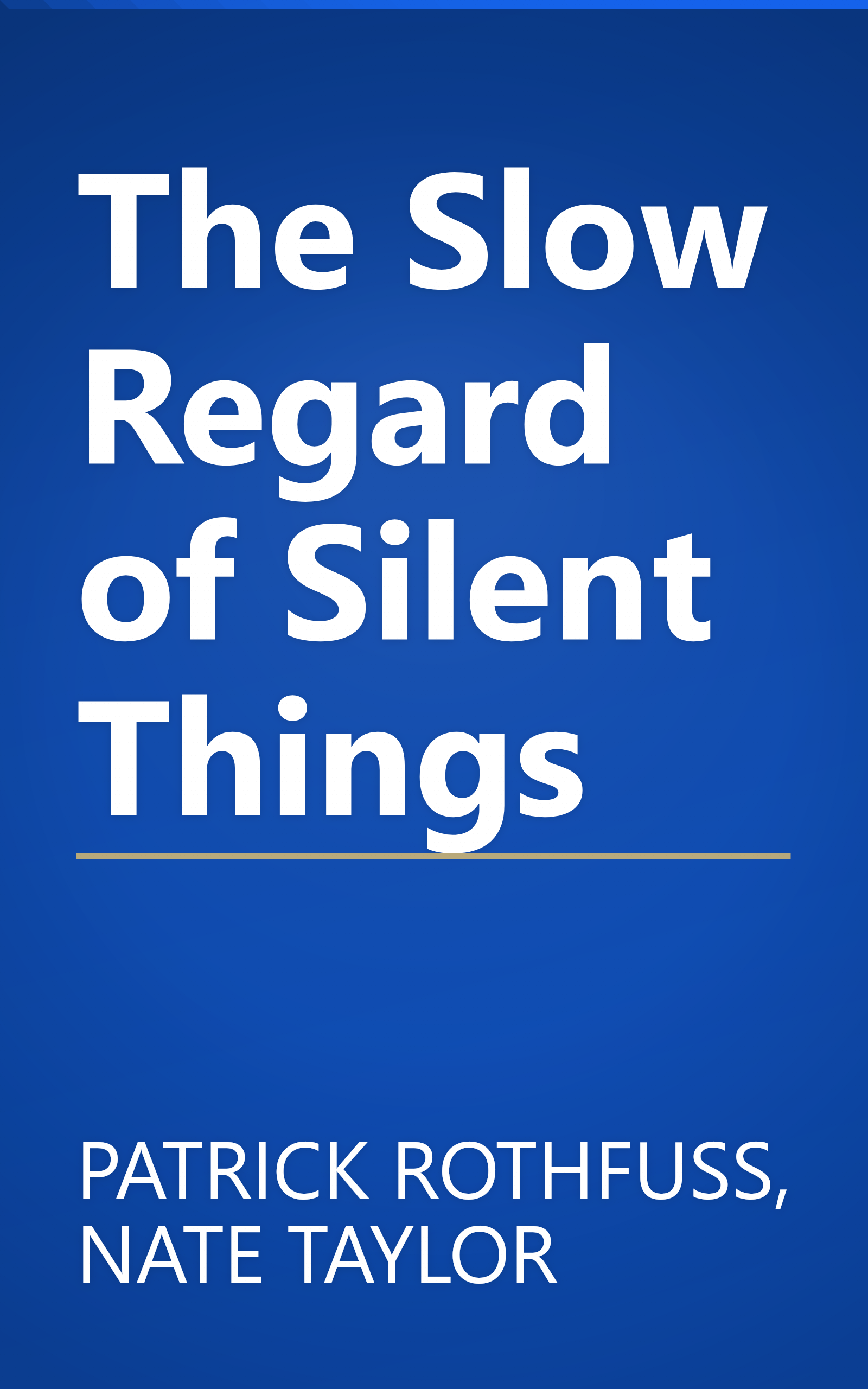 The Slow Regard of Silent Things book cover