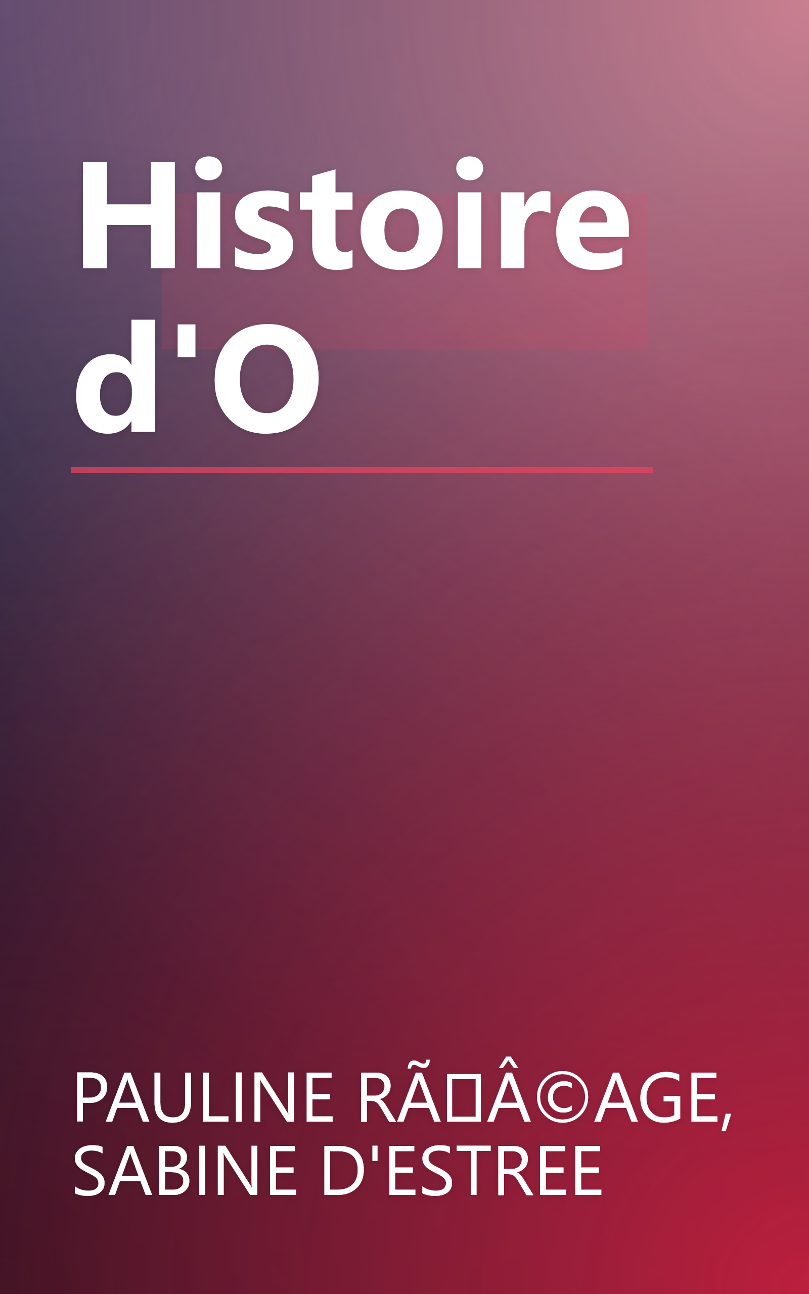 Histoire d'O book cover