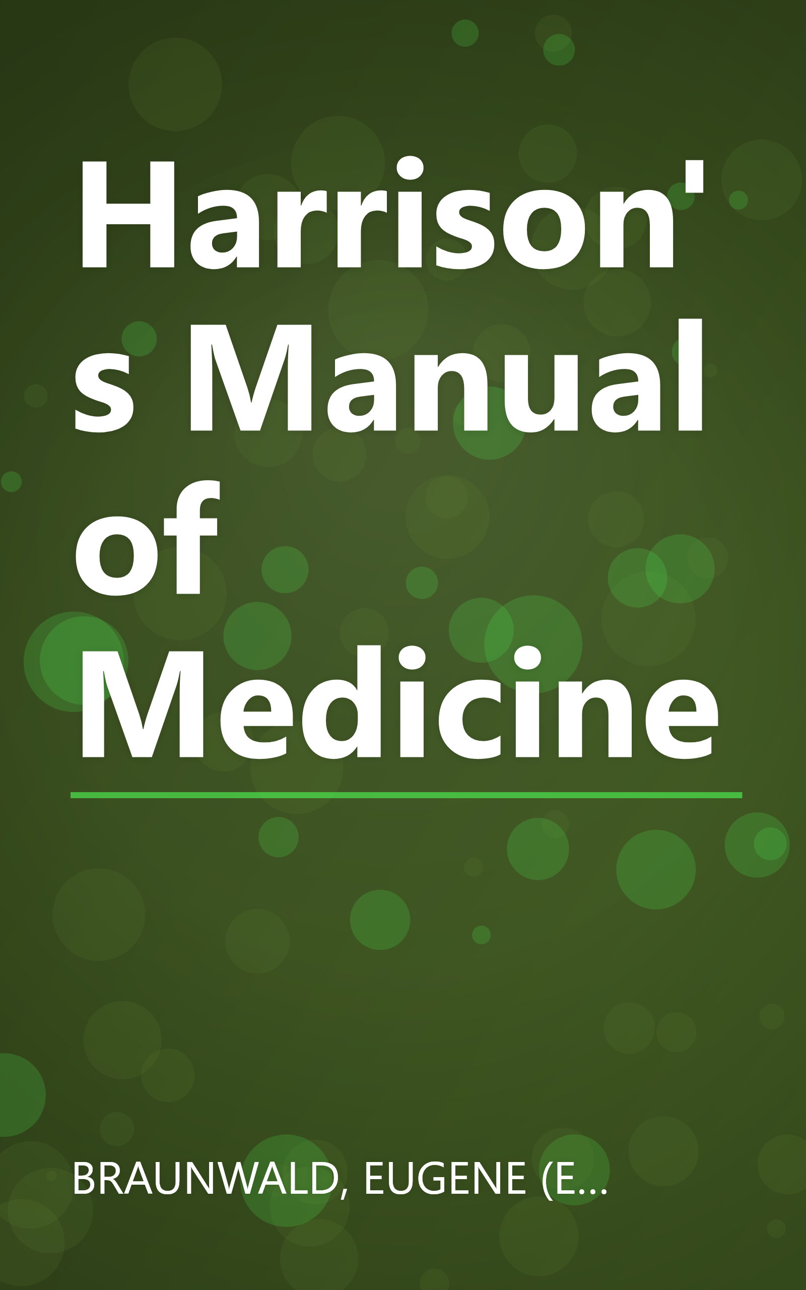 Harrison's Manual of Medicine book cover