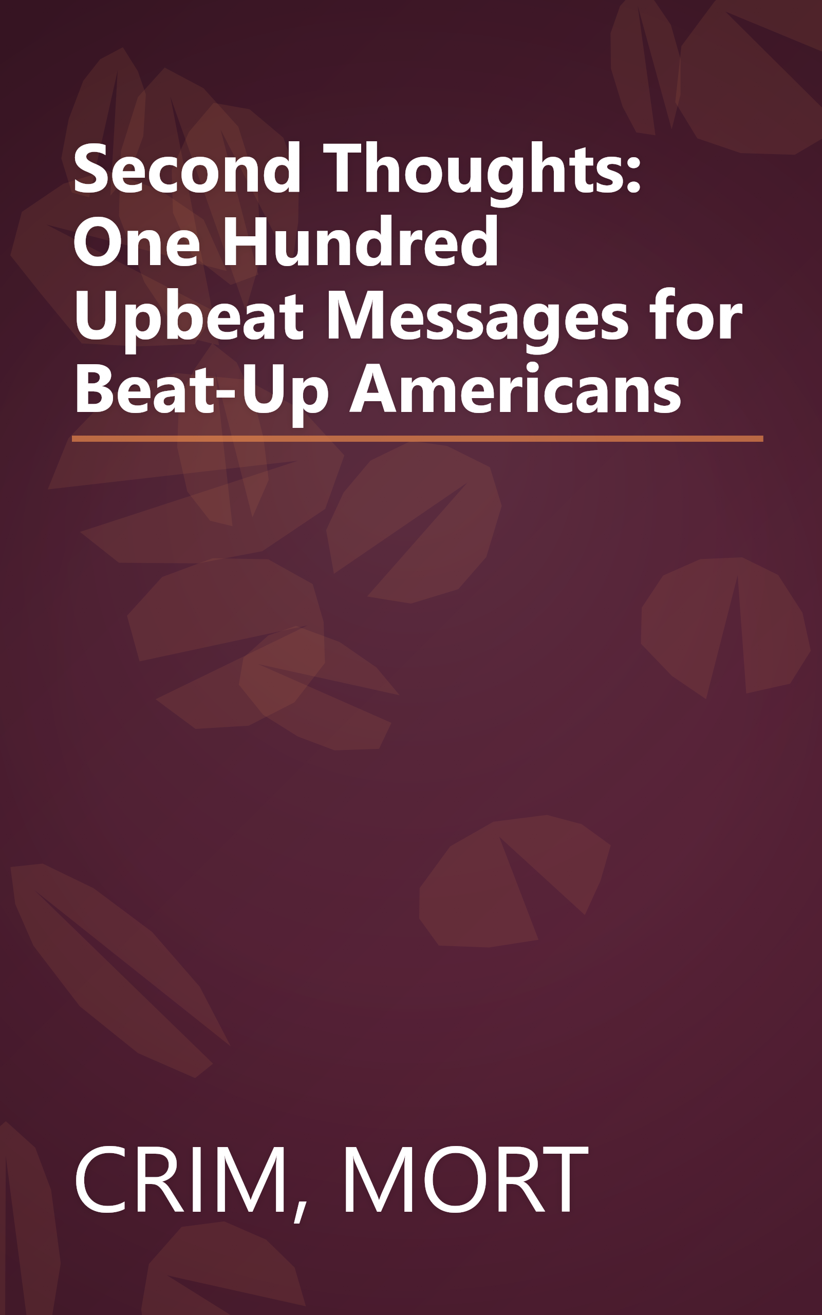 Second Thoughts: One Hundred Upbeat Messages for Beat-Up Americans book cover