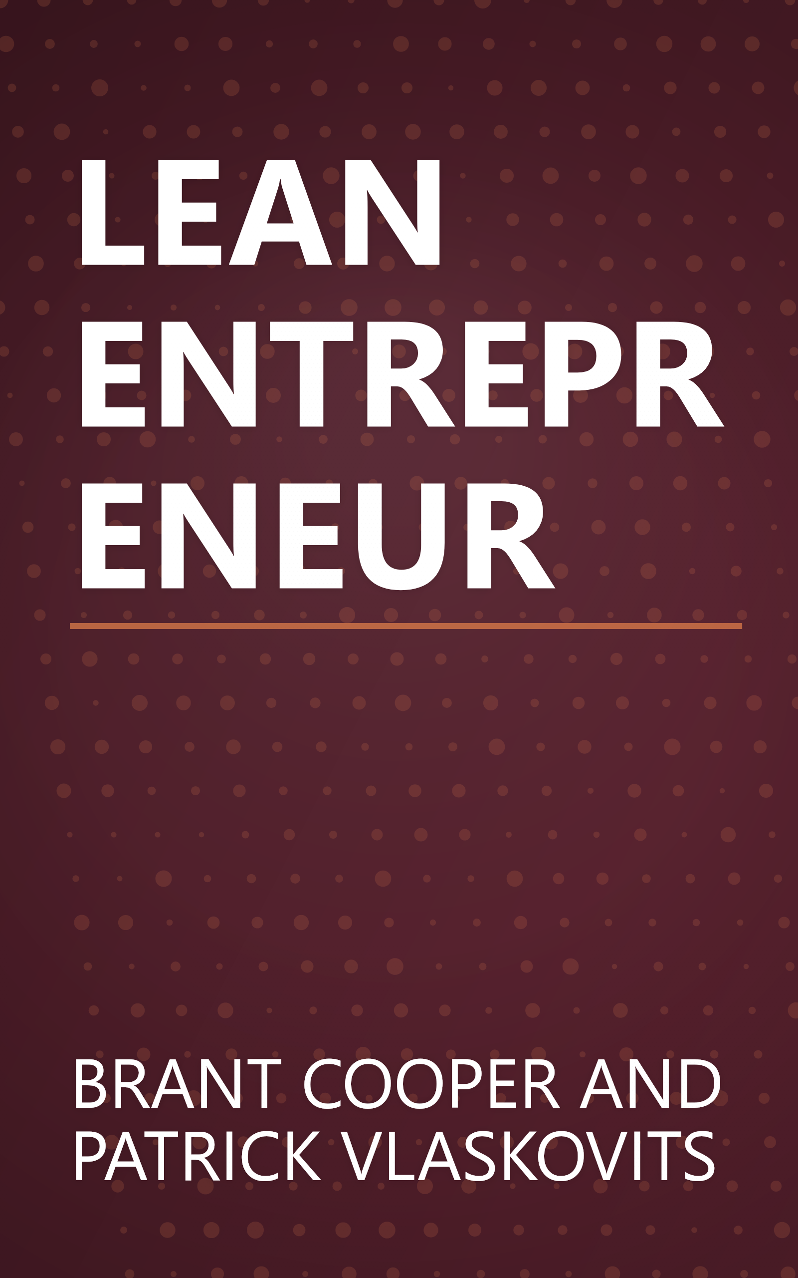 LEAN ENTREPRENEUR book cover