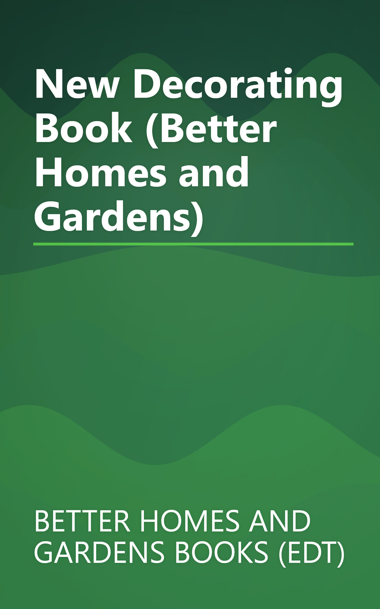 New Decorating Book (Better Homes and Gardens) book cover