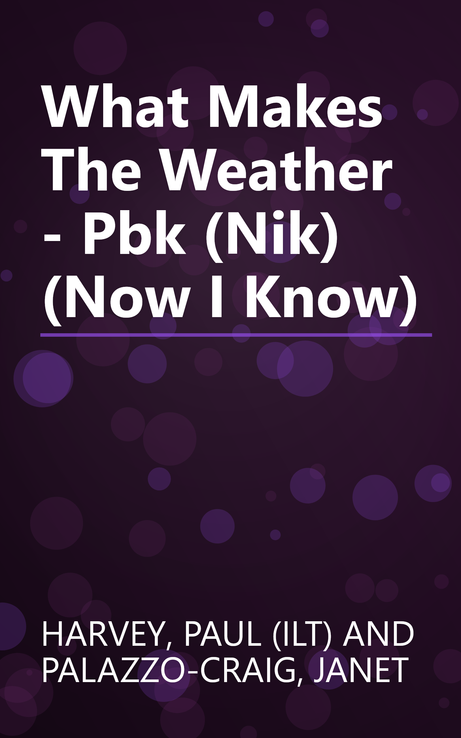 What Makes The Weather - Pbk (Nik) (Now I Know) book cover