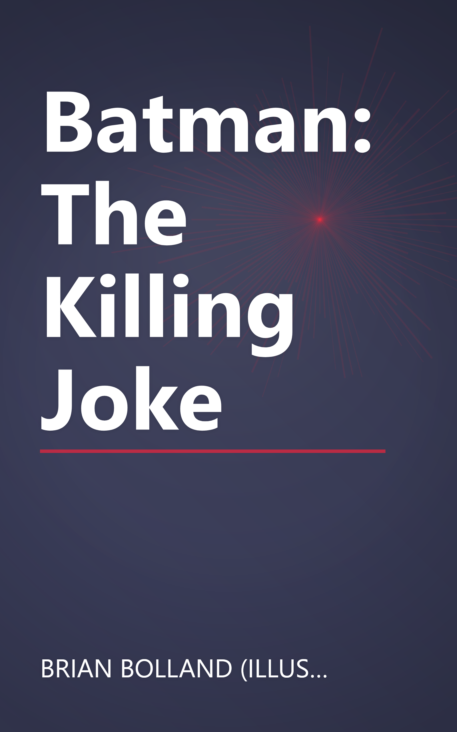 Batman: The Killing Joke book cover