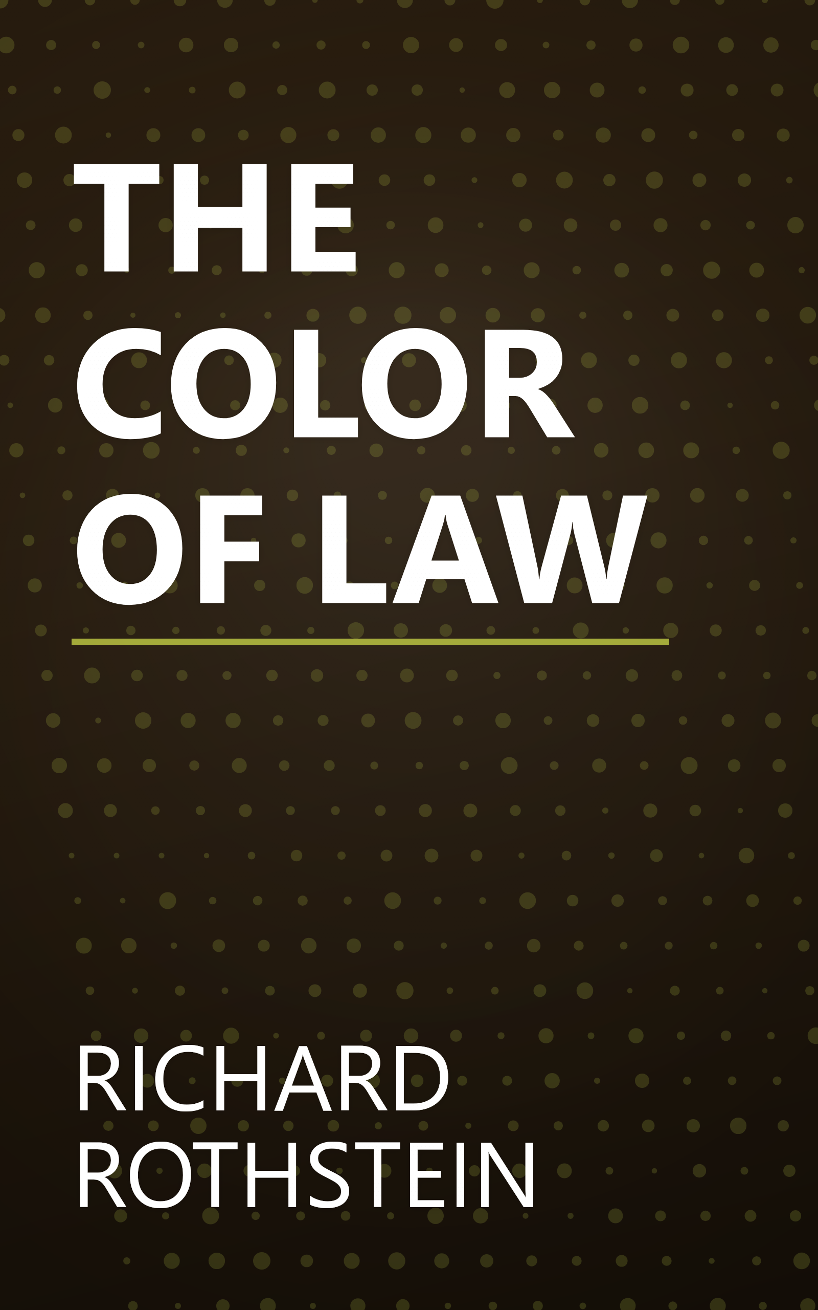 THE COLOR OF LAW book cover