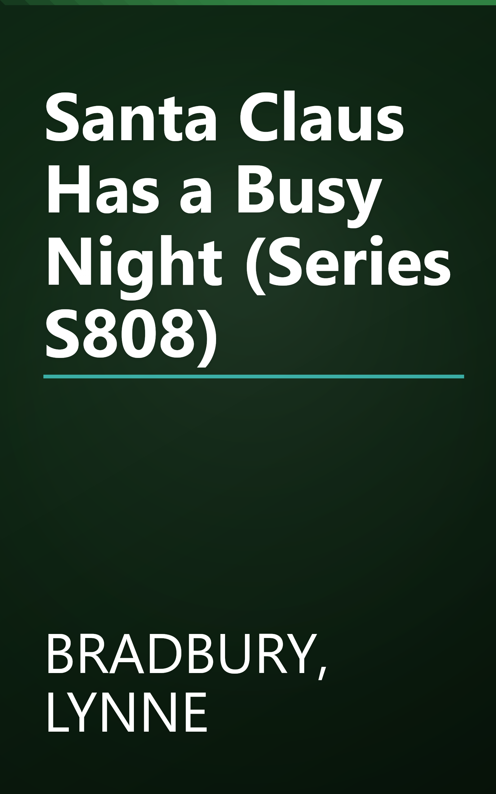 Santa Claus Has a Busy Night (Series S808) book cover