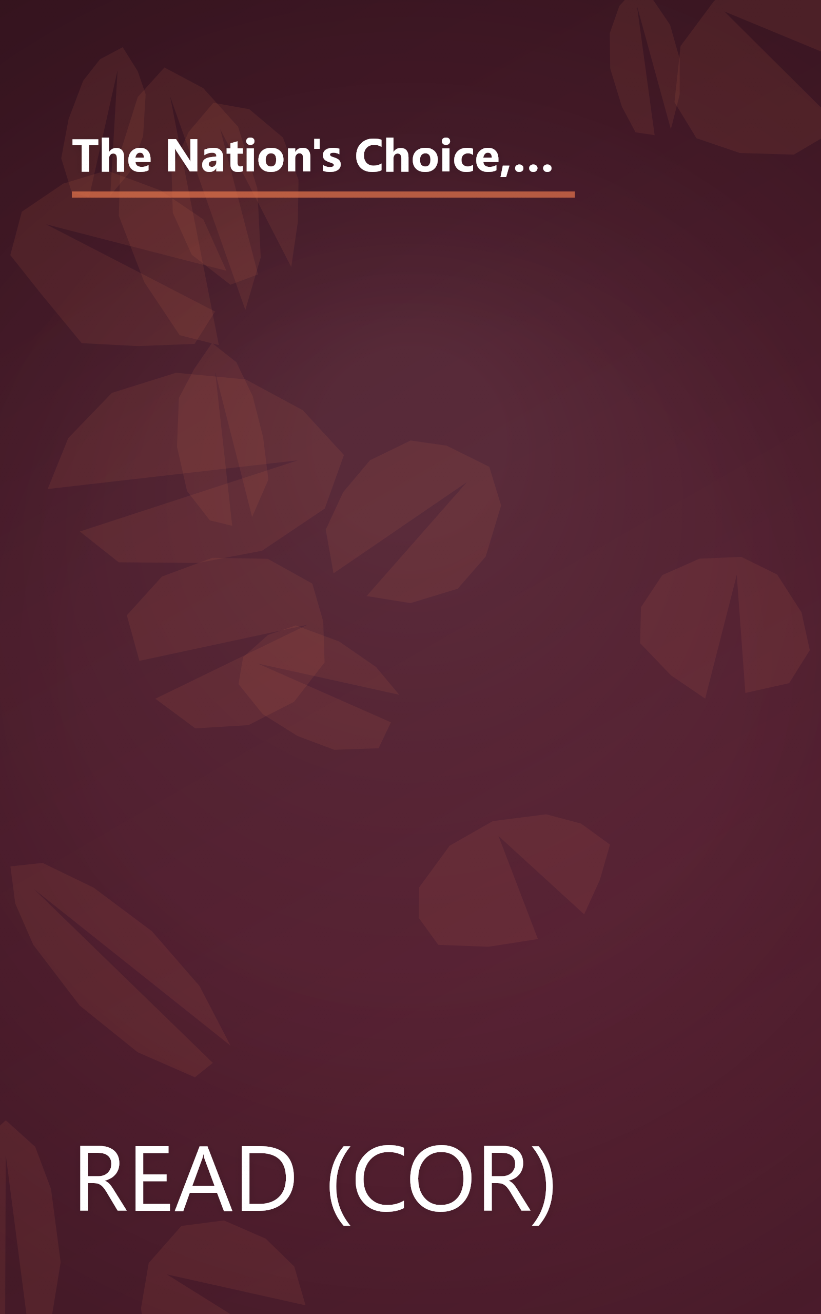 The Nation's Choice, Phonics Library Level 1 Theme 9: Houghton Mifflin the Nation's Choice California (Houghton Mifflin Reading: The Nation's Choice) book cover