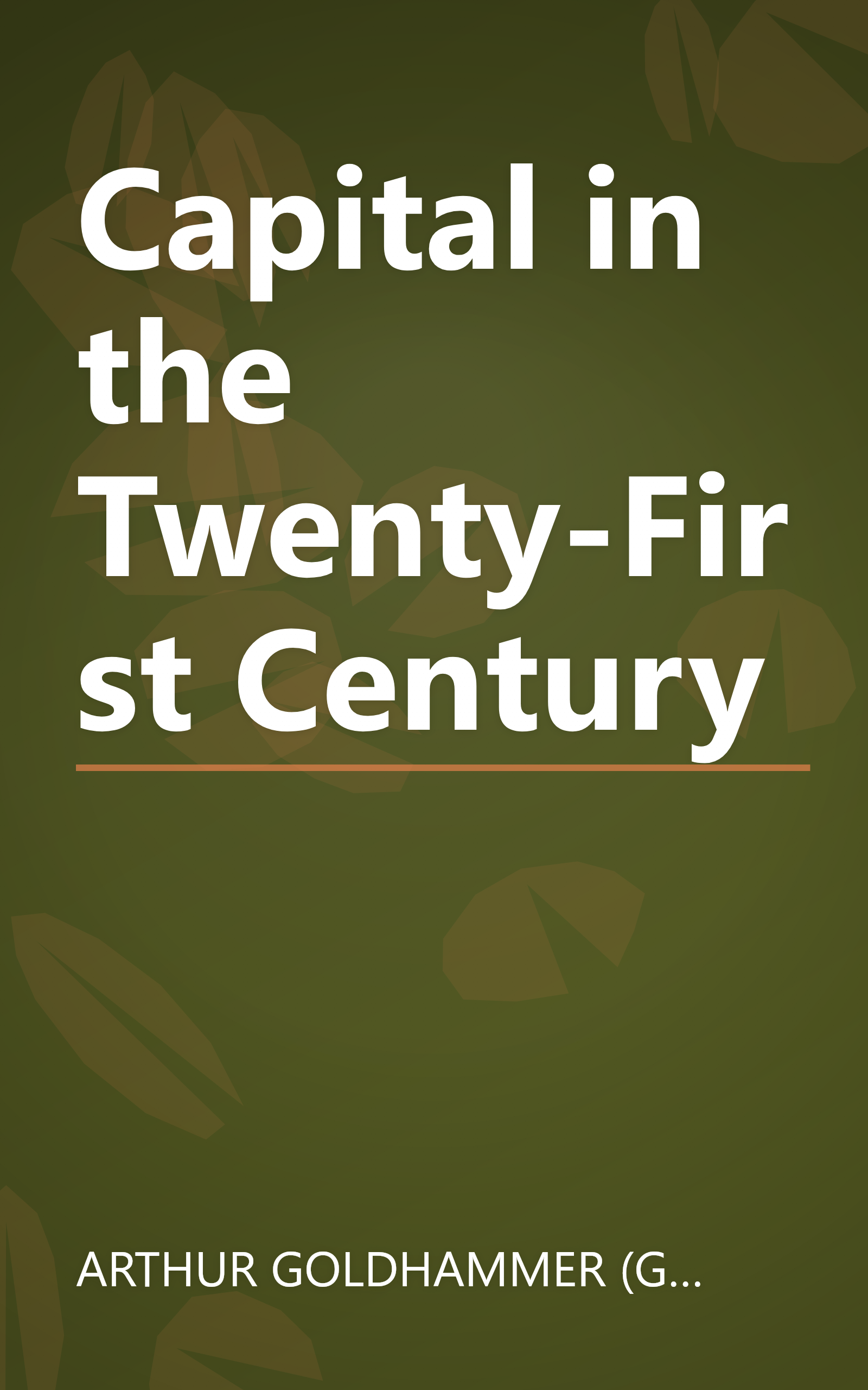 Capital in the Twenty-First Century book cover