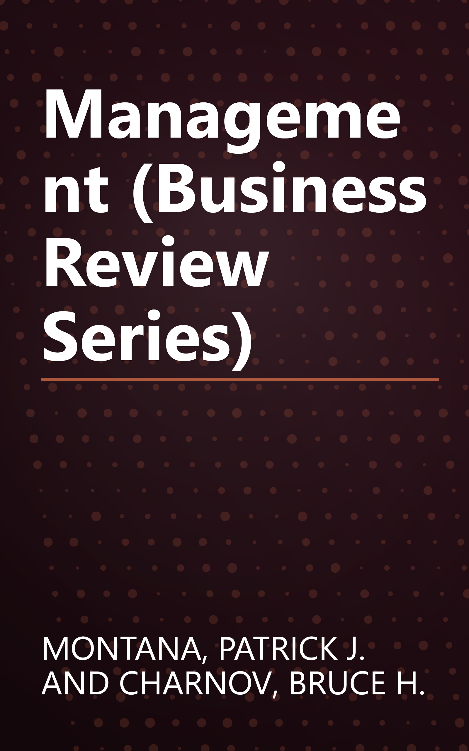Management (Business Review Series) book cover
