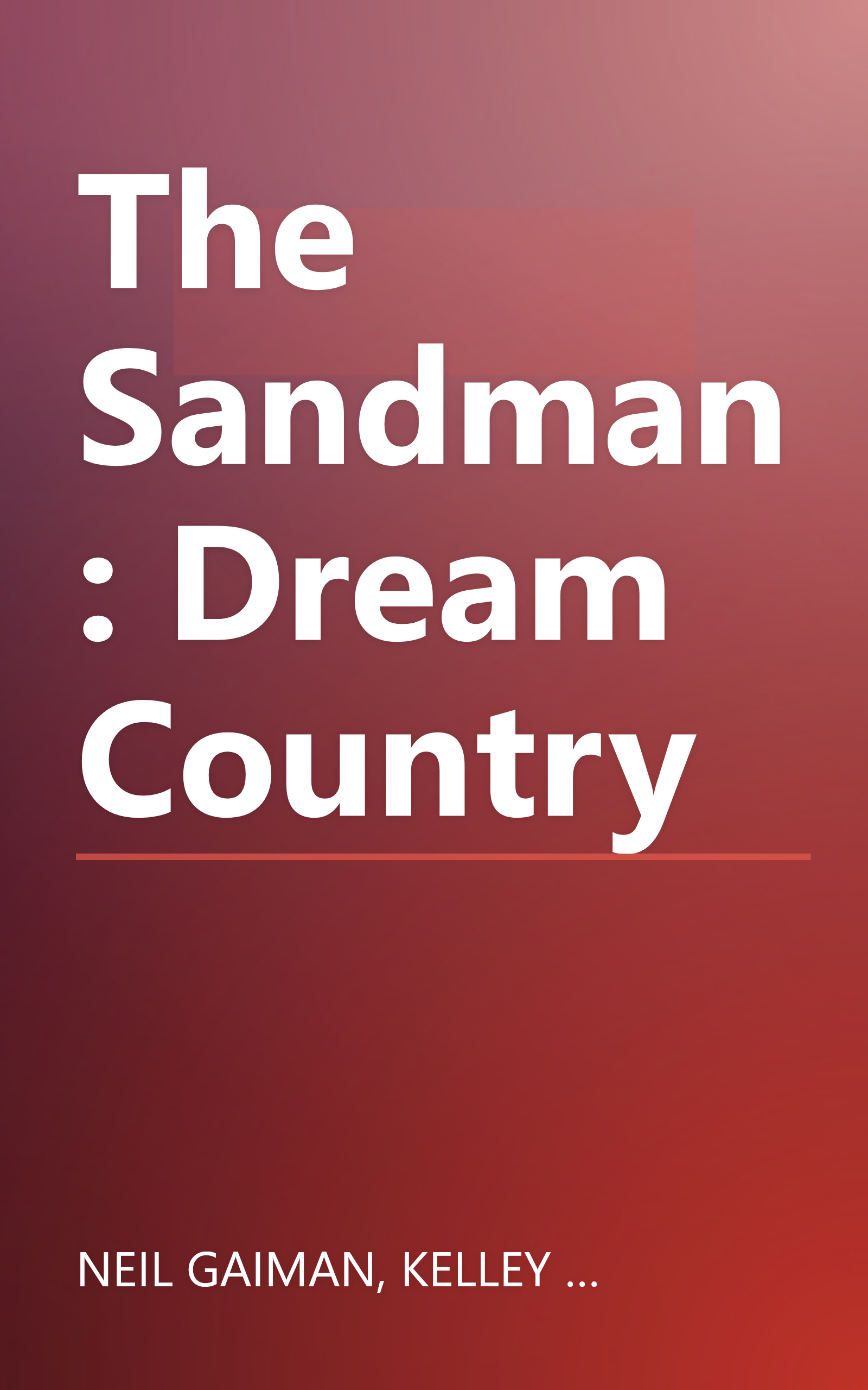 The Sandman: Dream Country book cover