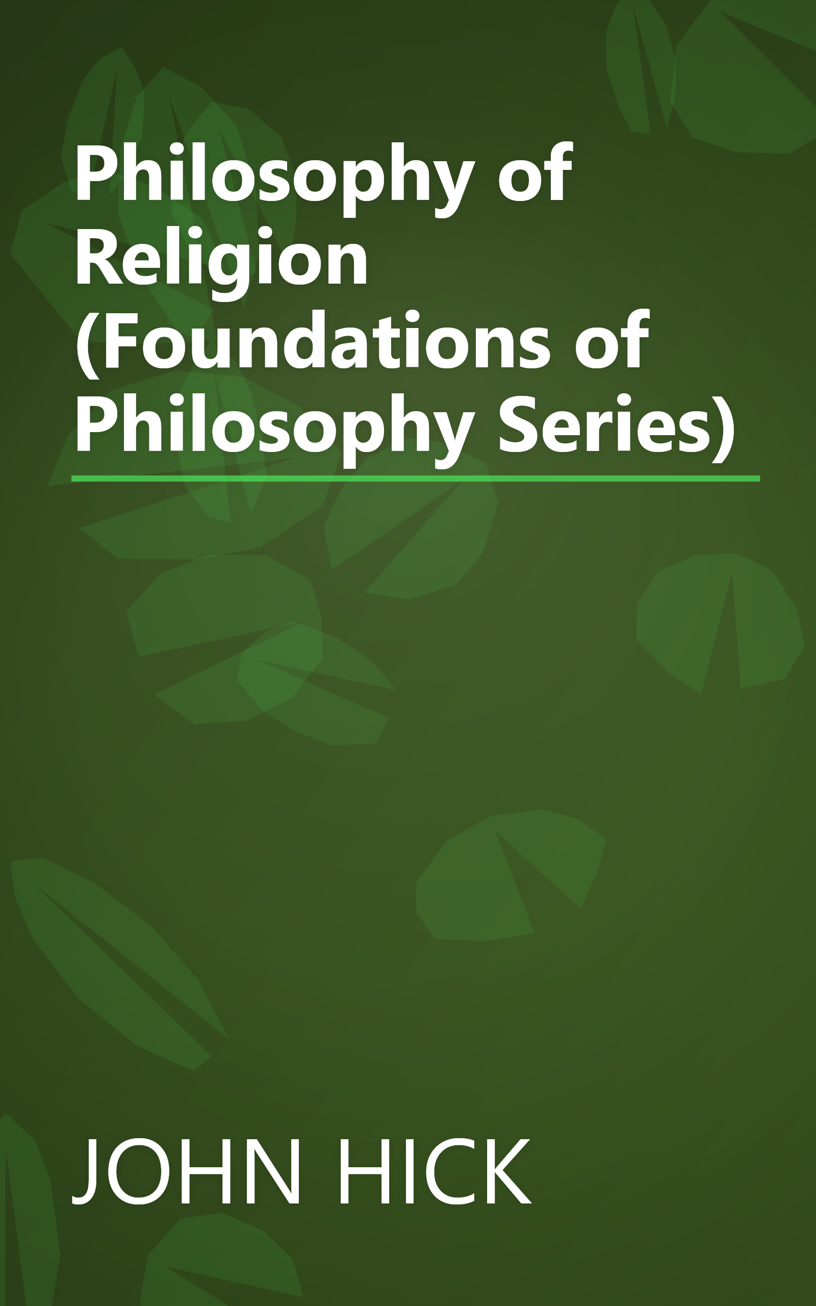 Philosophy of Religion (Foundations of Philosophy Series) book cover