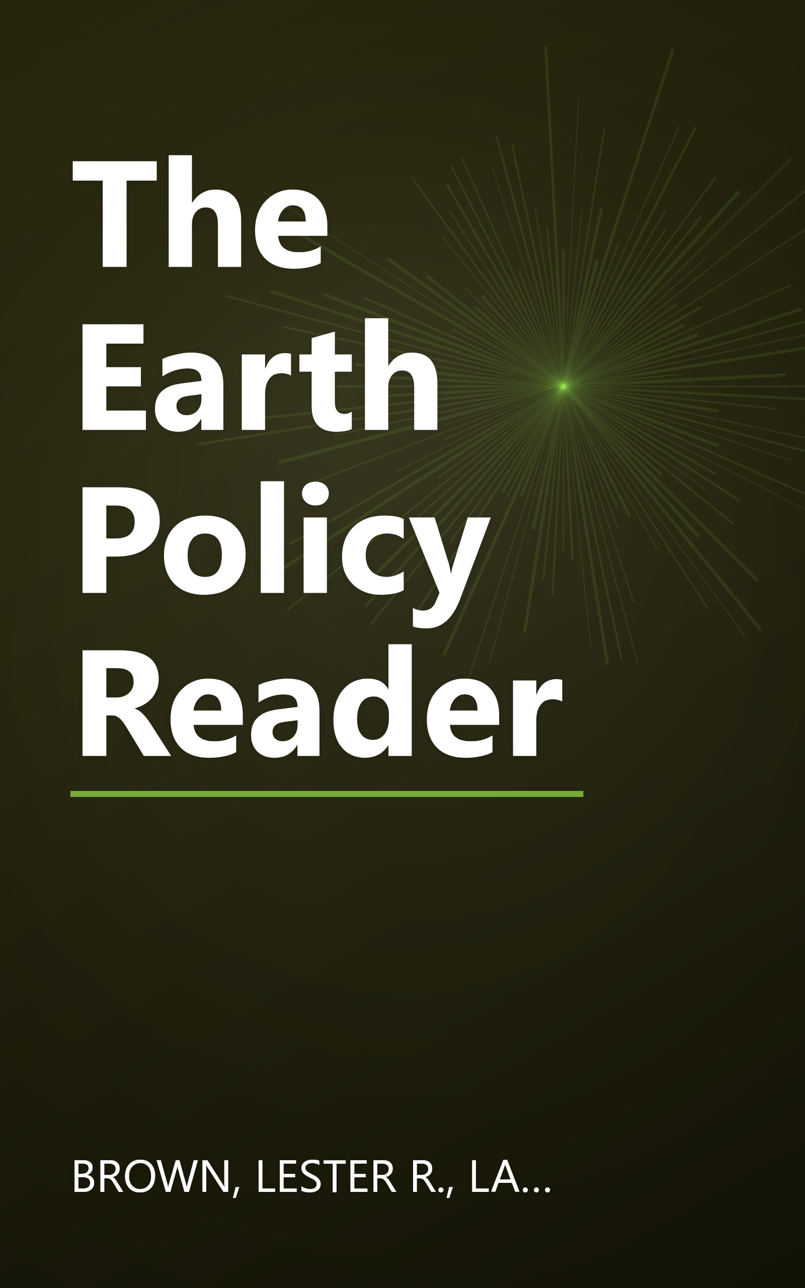 The Earth Policy Reader book cover