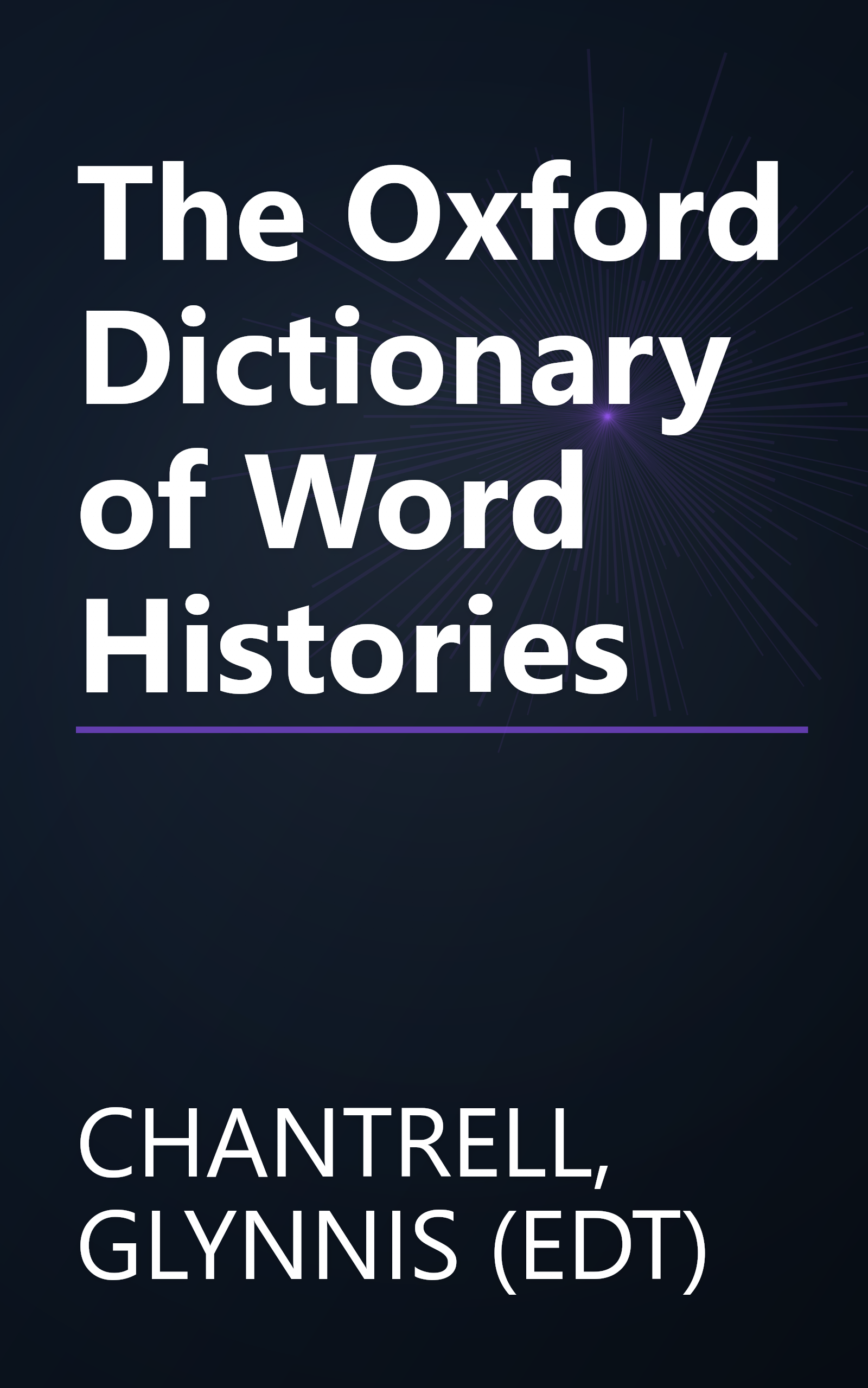 The Oxford Dictionary of Word Histories book cover