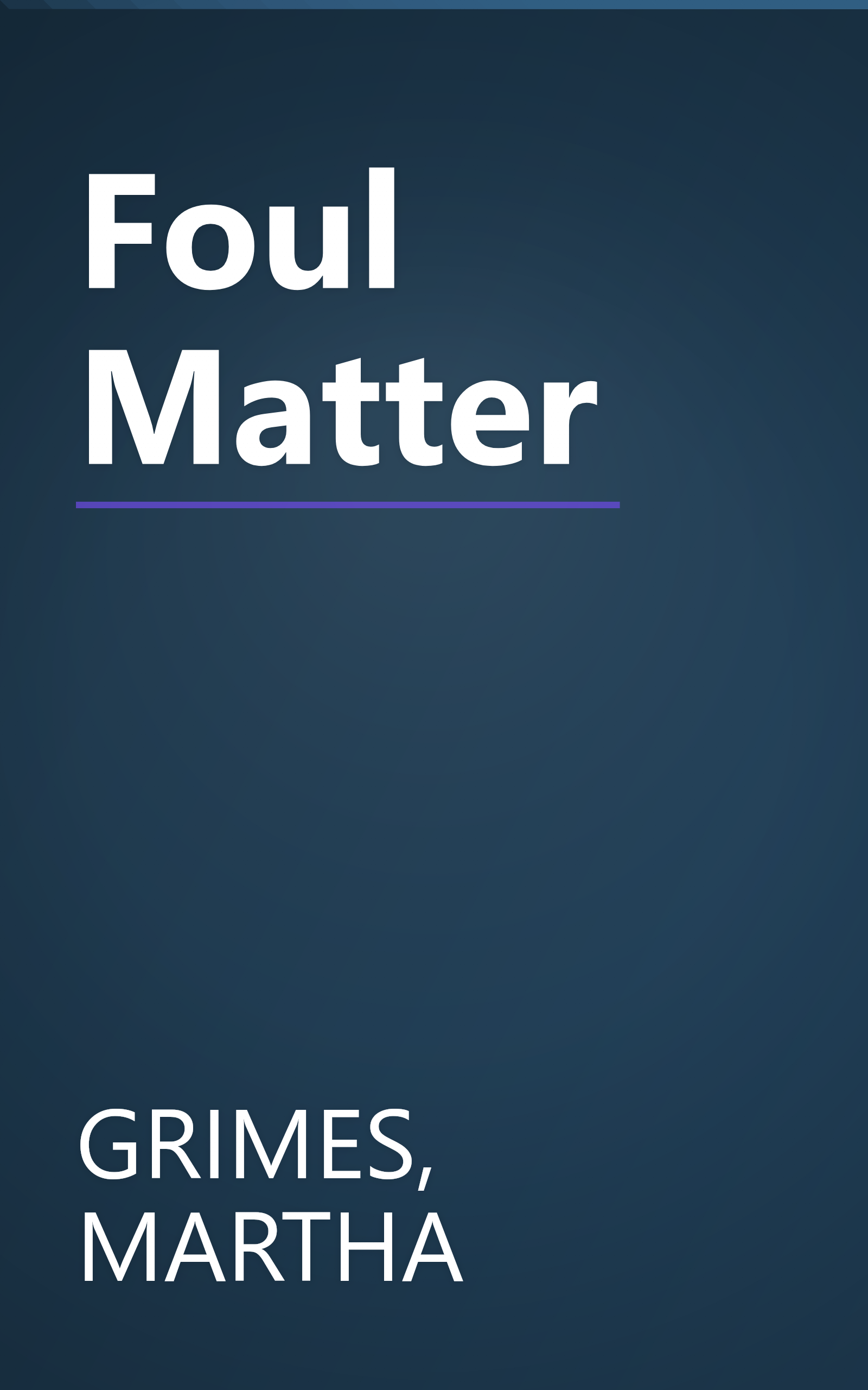 Foul Matter book cover