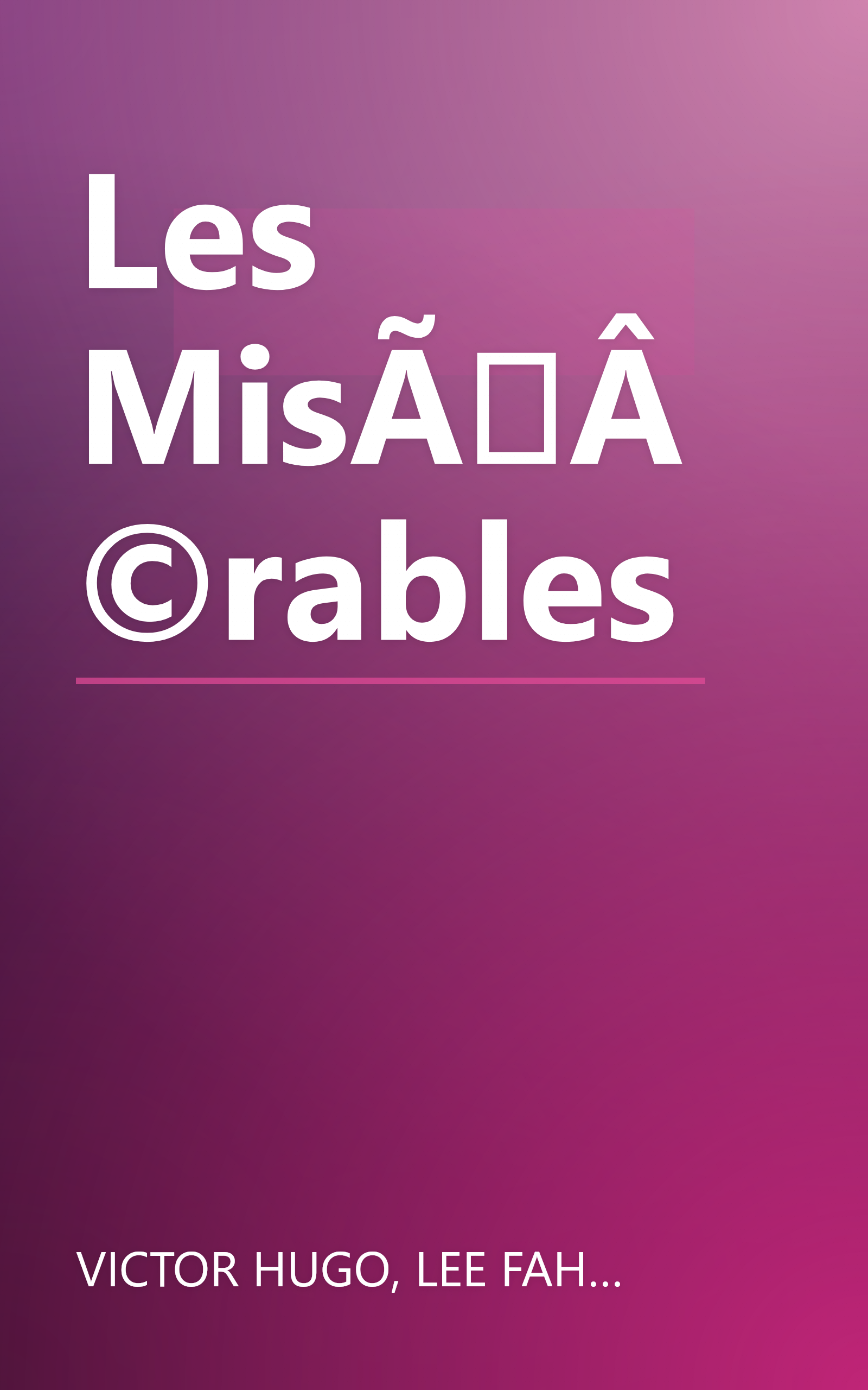 Les MisÃÂ©rables book cover