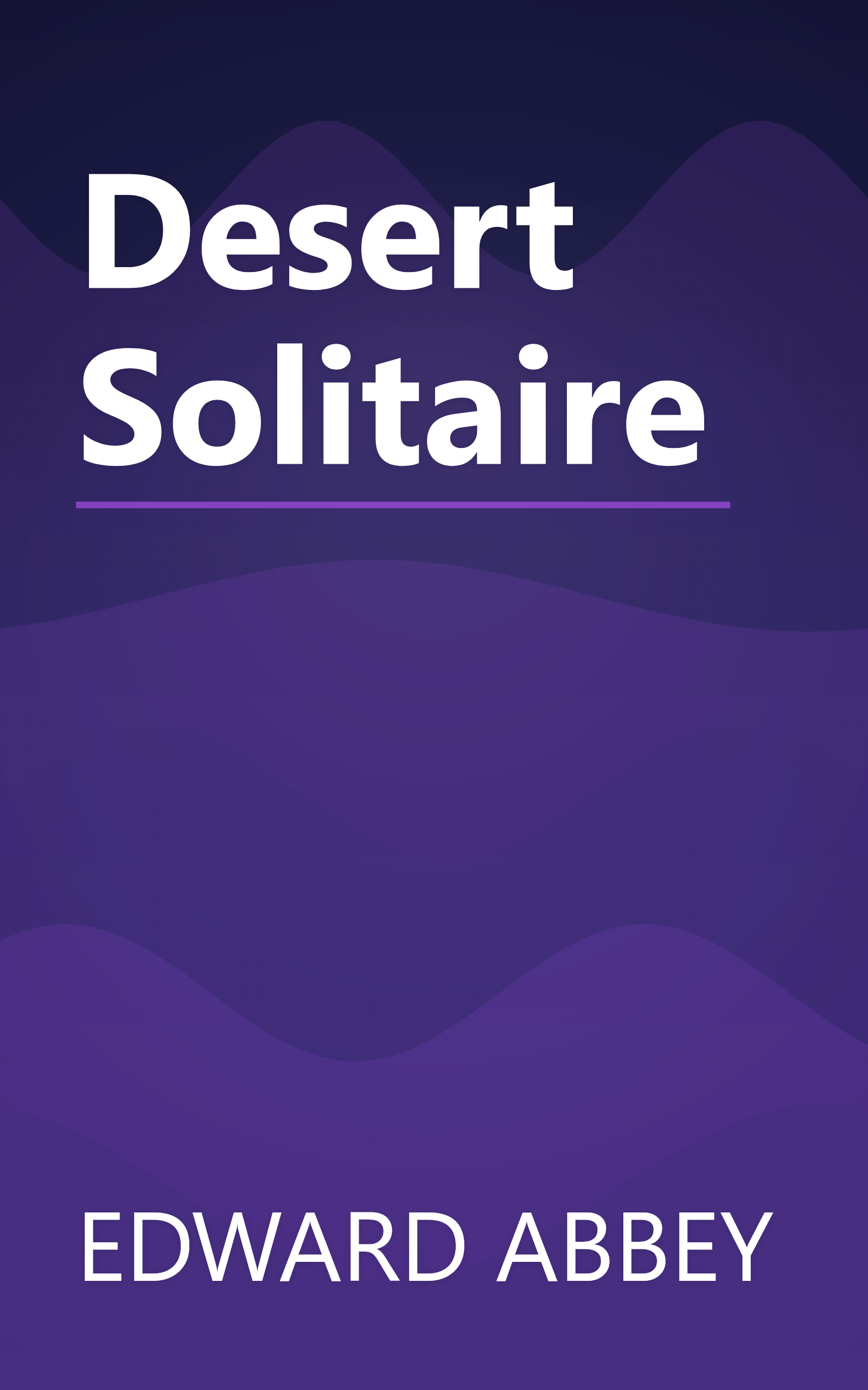 Desert Solitaire book cover