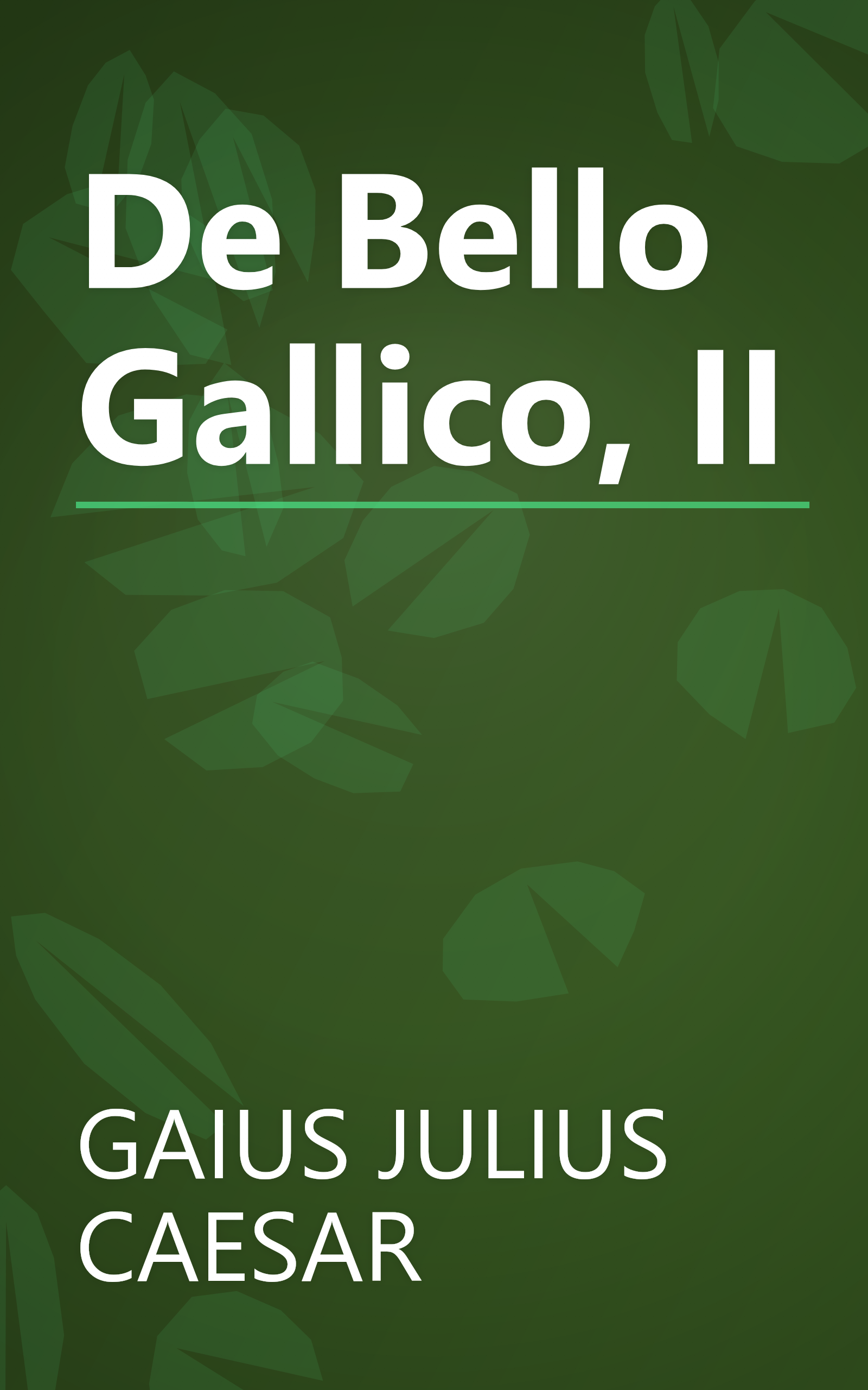 De Bello Gallico, II book cover