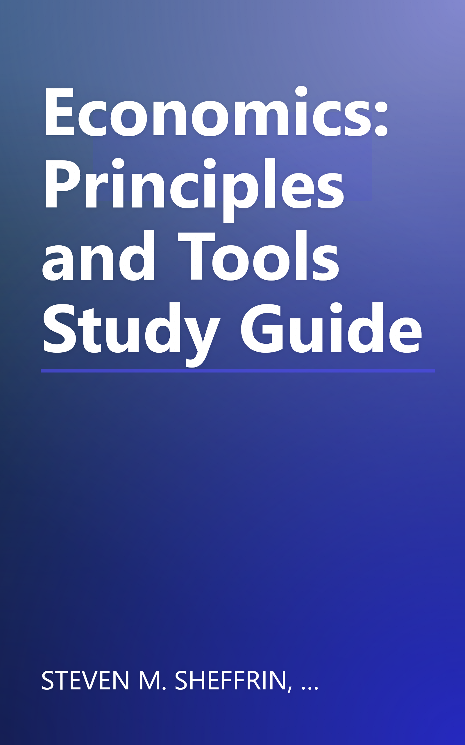 Economics: Principles and Tools Study Guide book cover