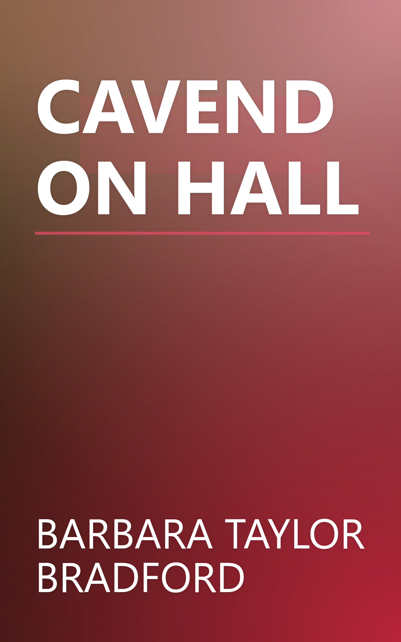 CAVENDON HALL book cover