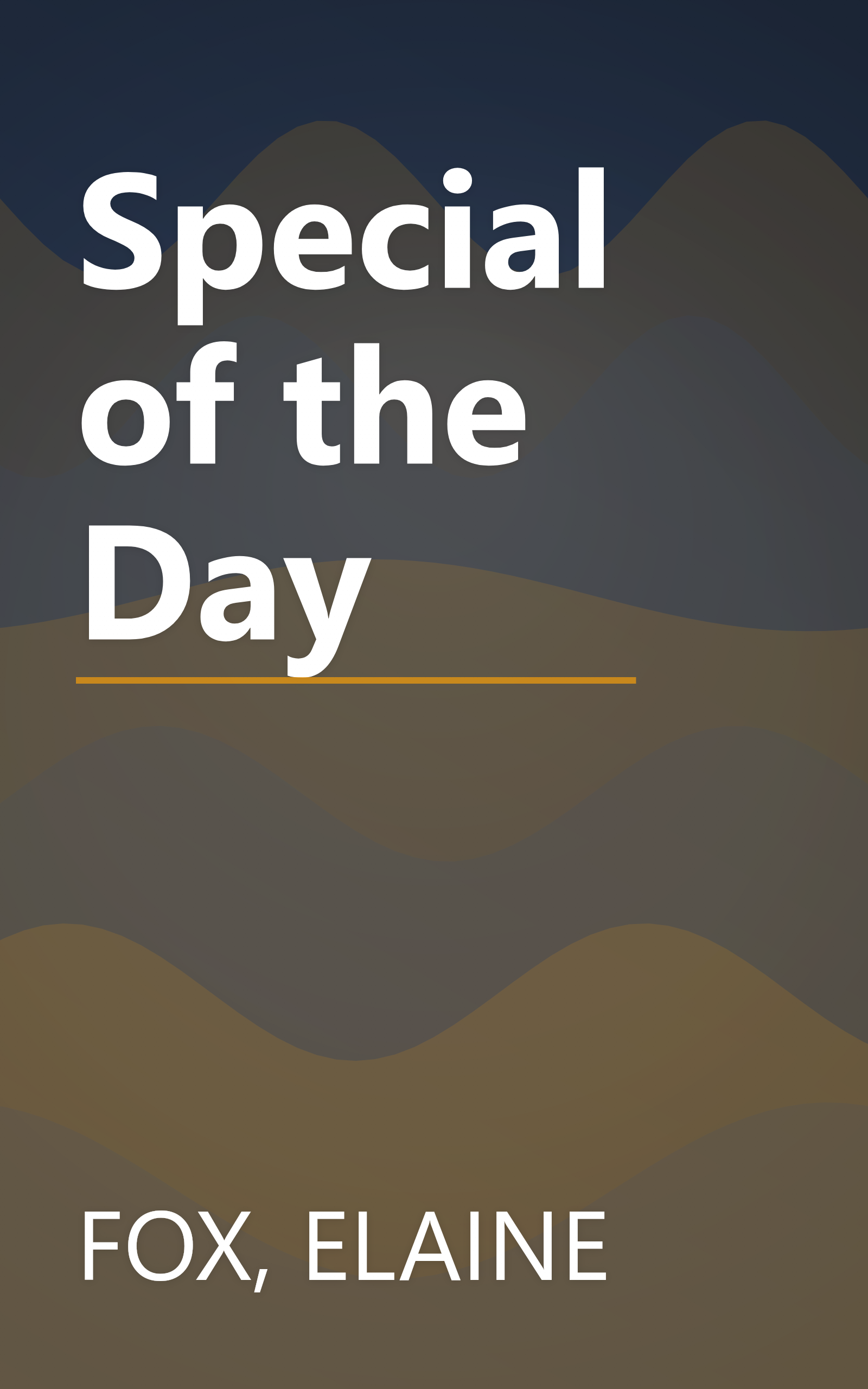 Special of the Day book cover