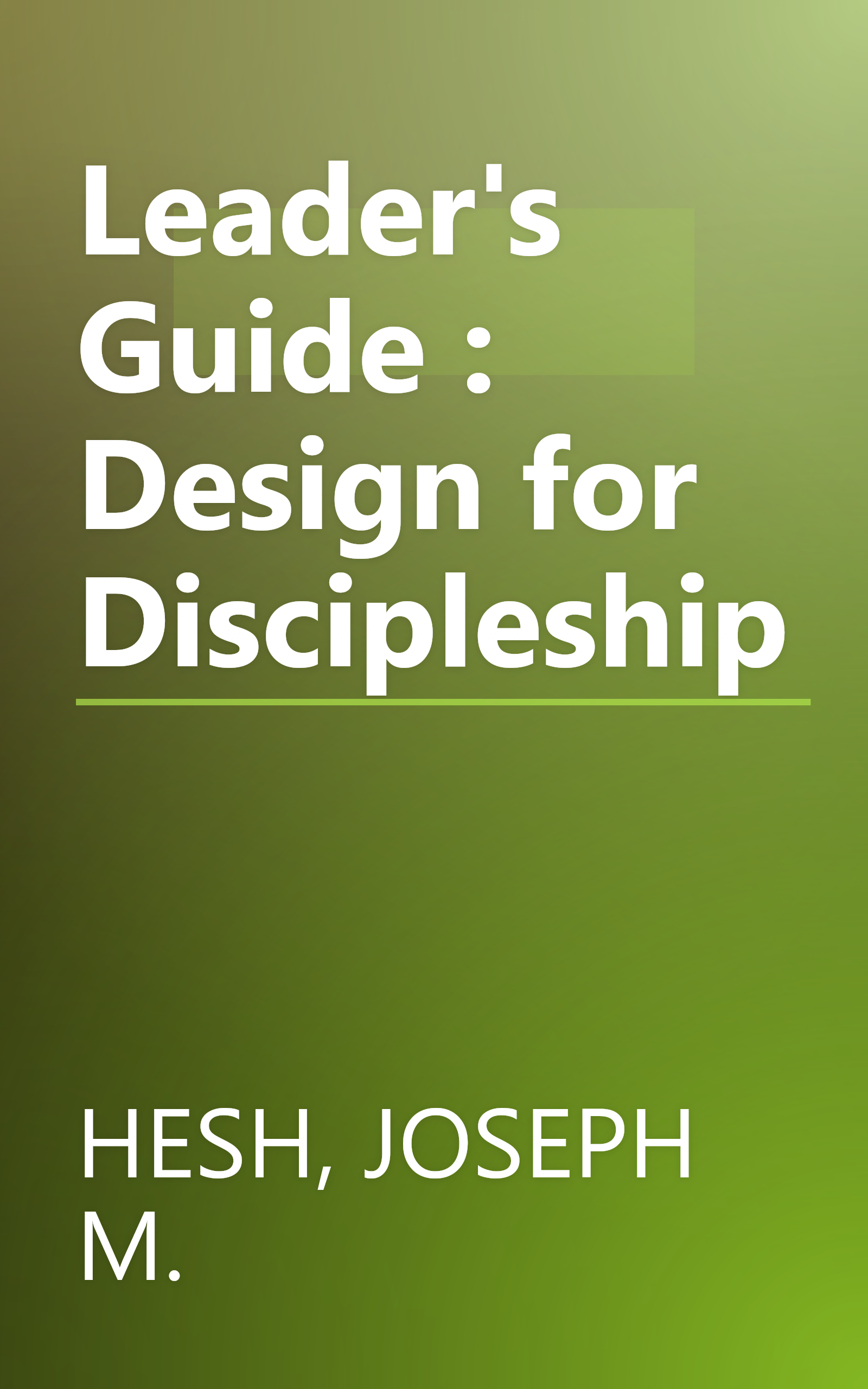 Leader's Guide : Design for Discipleship book cover