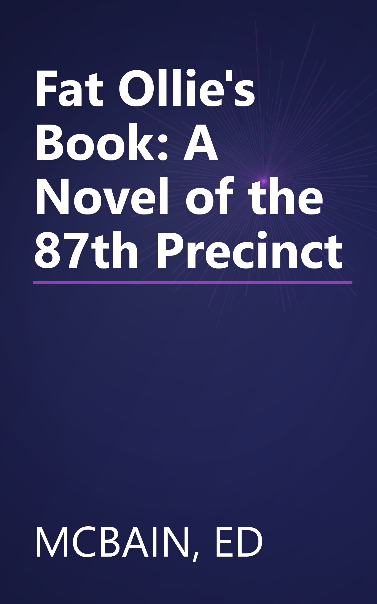 Fat Ollie's Book: A Novel of the 87th Precinct book cover