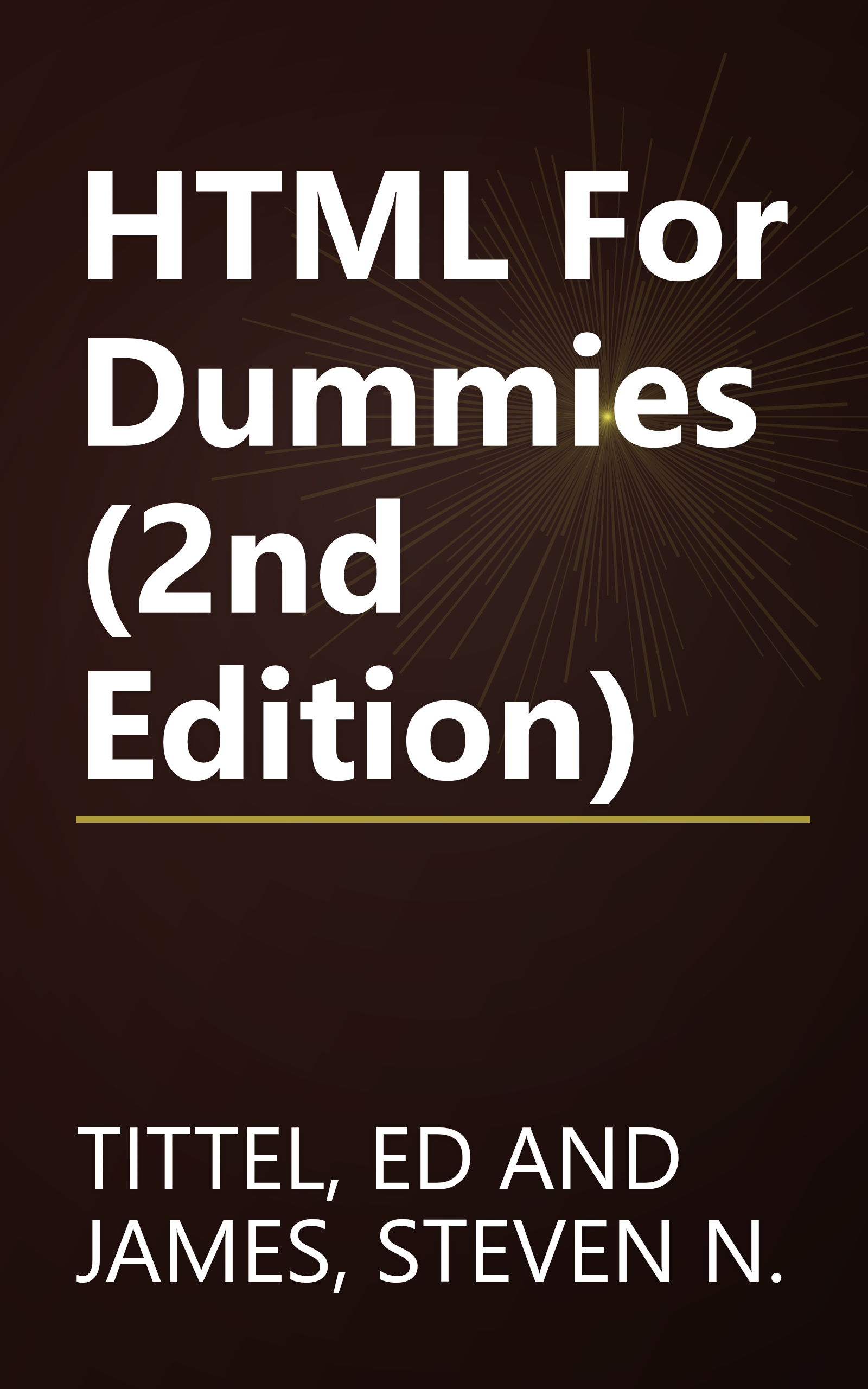 HTML For Dummies (2nd Edition) book cover