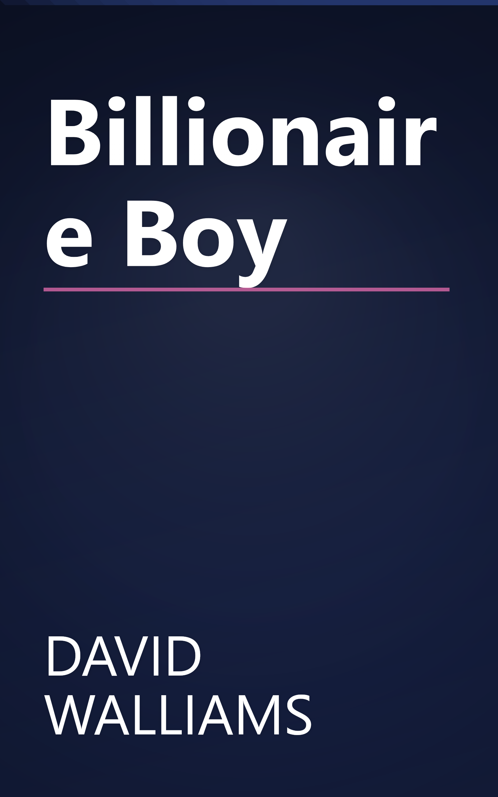 Billionaire Boy book cover