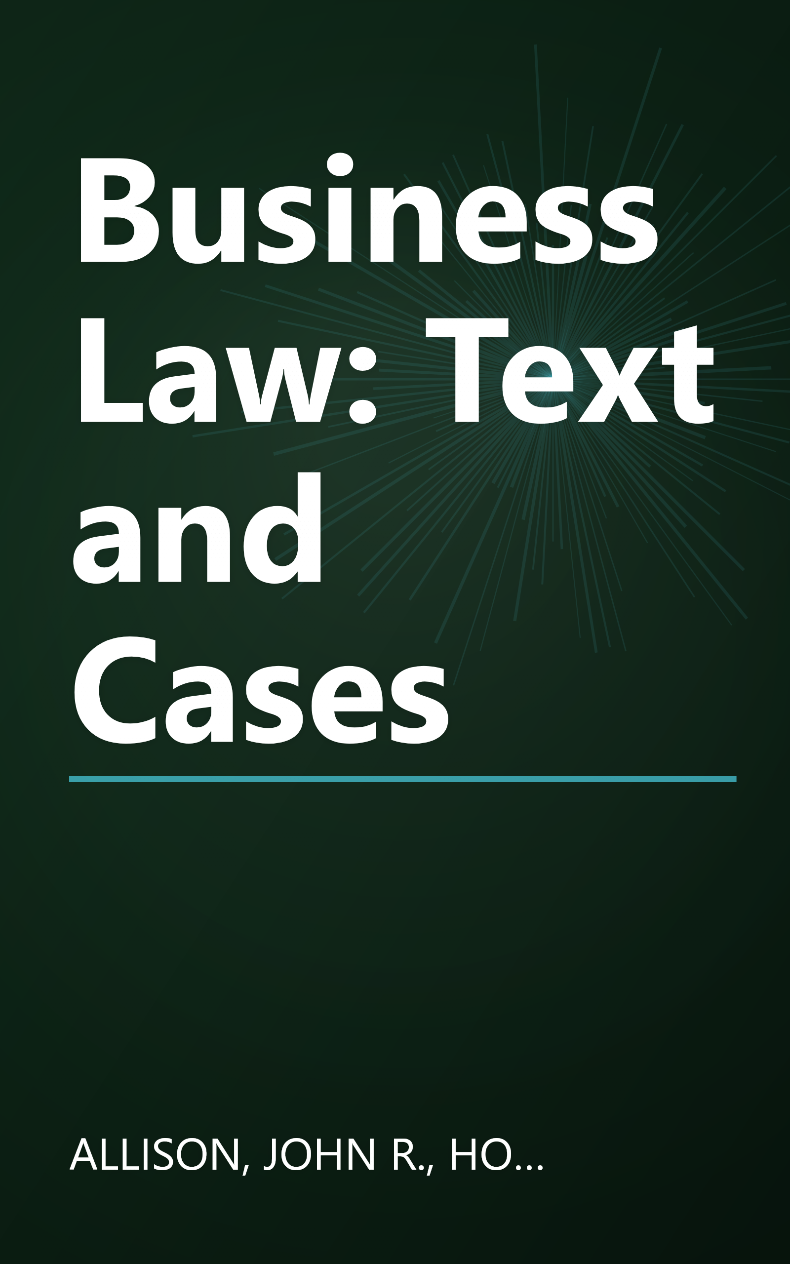 Business Law: Text and Cases book cover