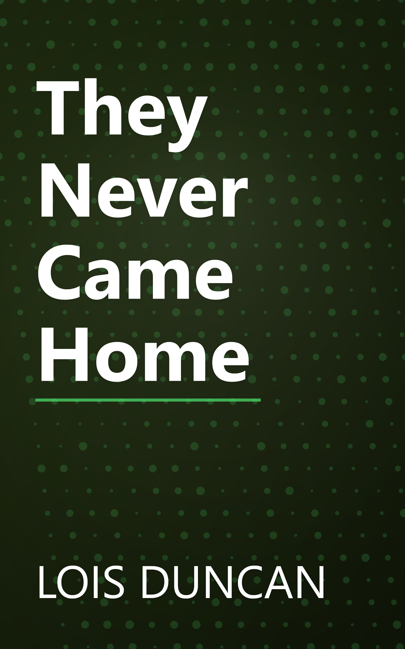 They Never Came Home book cover