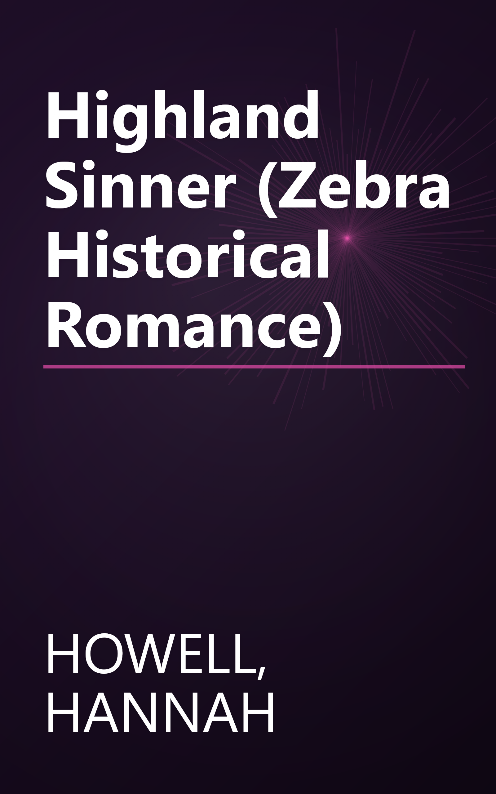 Highland Sinner (Zebra Historical Romance) book cover