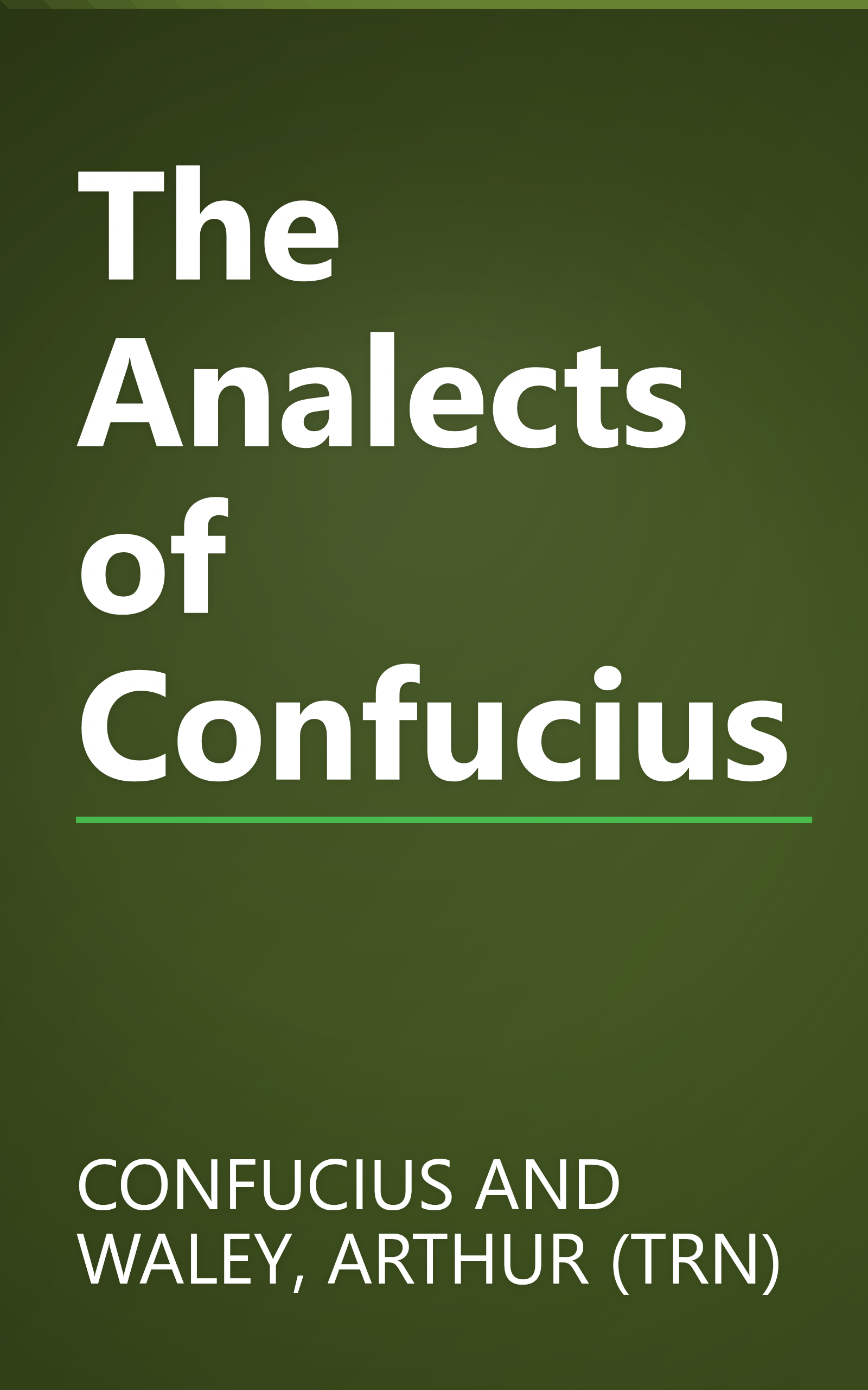 The Analects of Confucius book cover