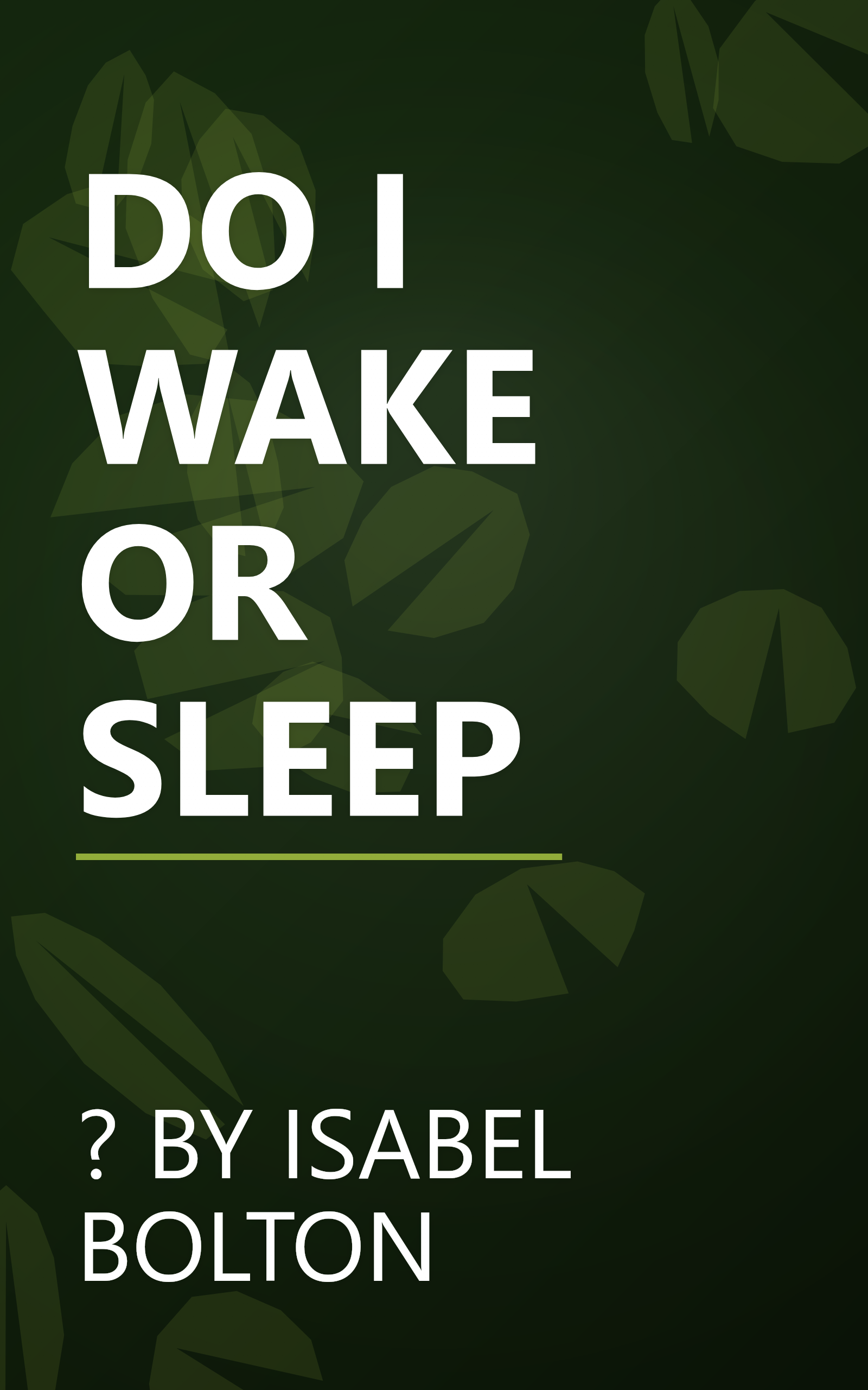 DO I WAKE OR SLEEP book cover