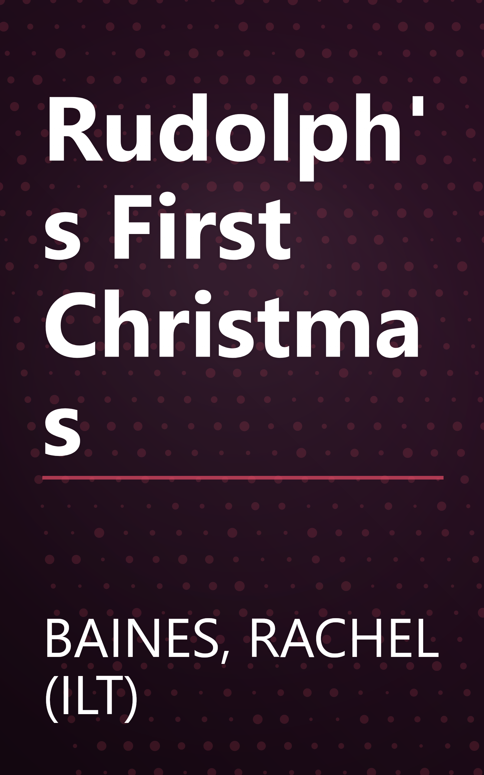Rudolph's First Christmas book cover