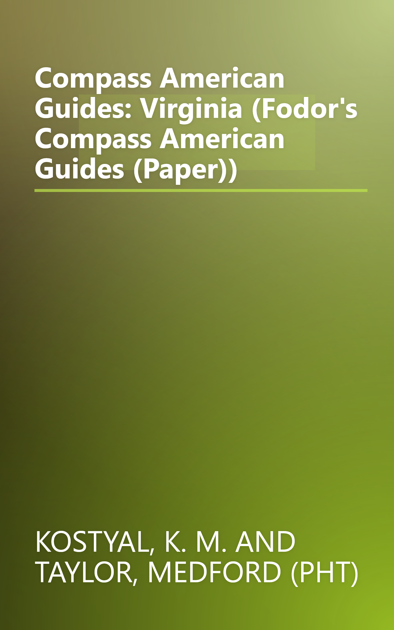 Compass American Guides: Virginia (Fodor's Compass American Guides (Paper)) book cover