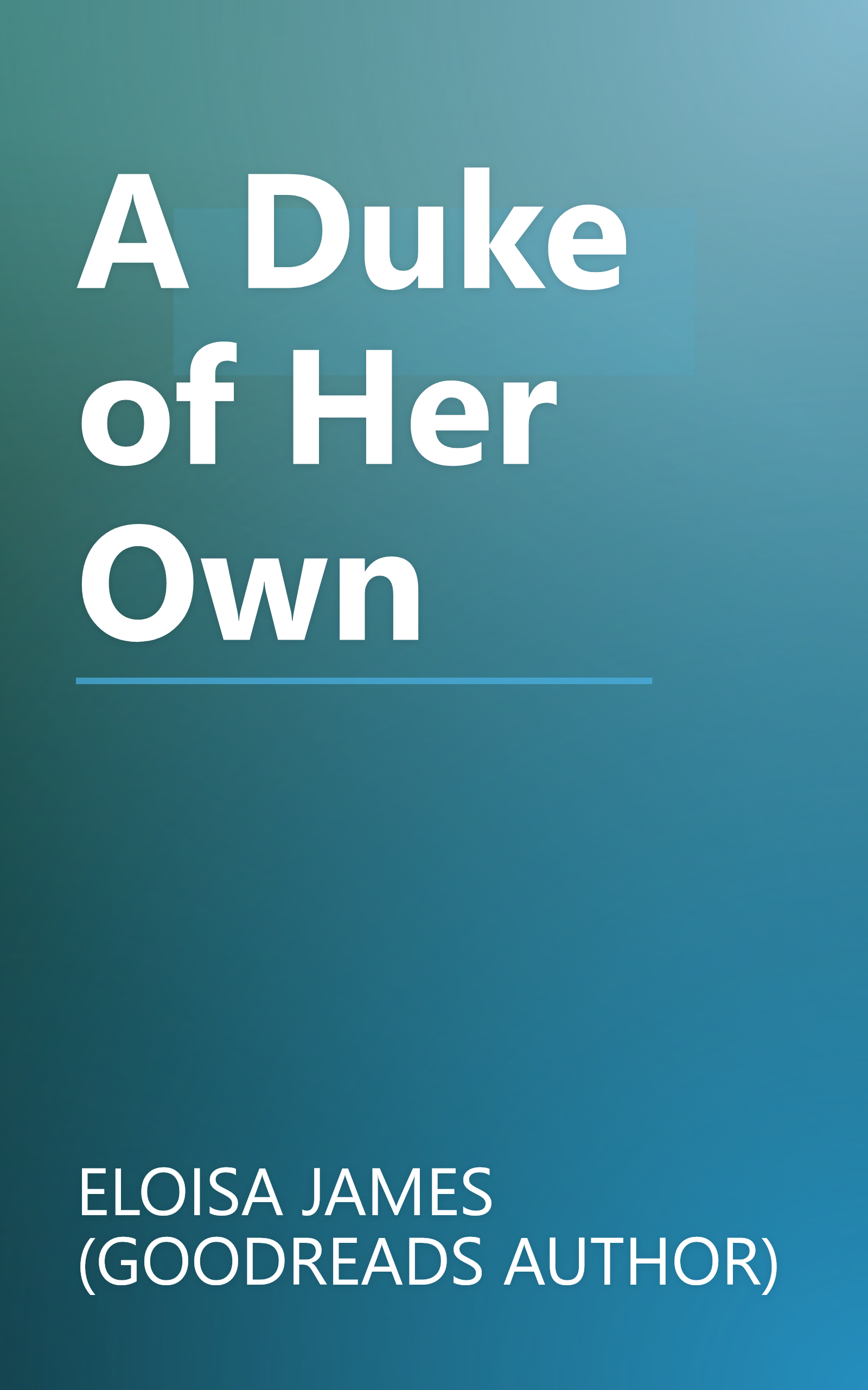 A Duke of Her Own book cover