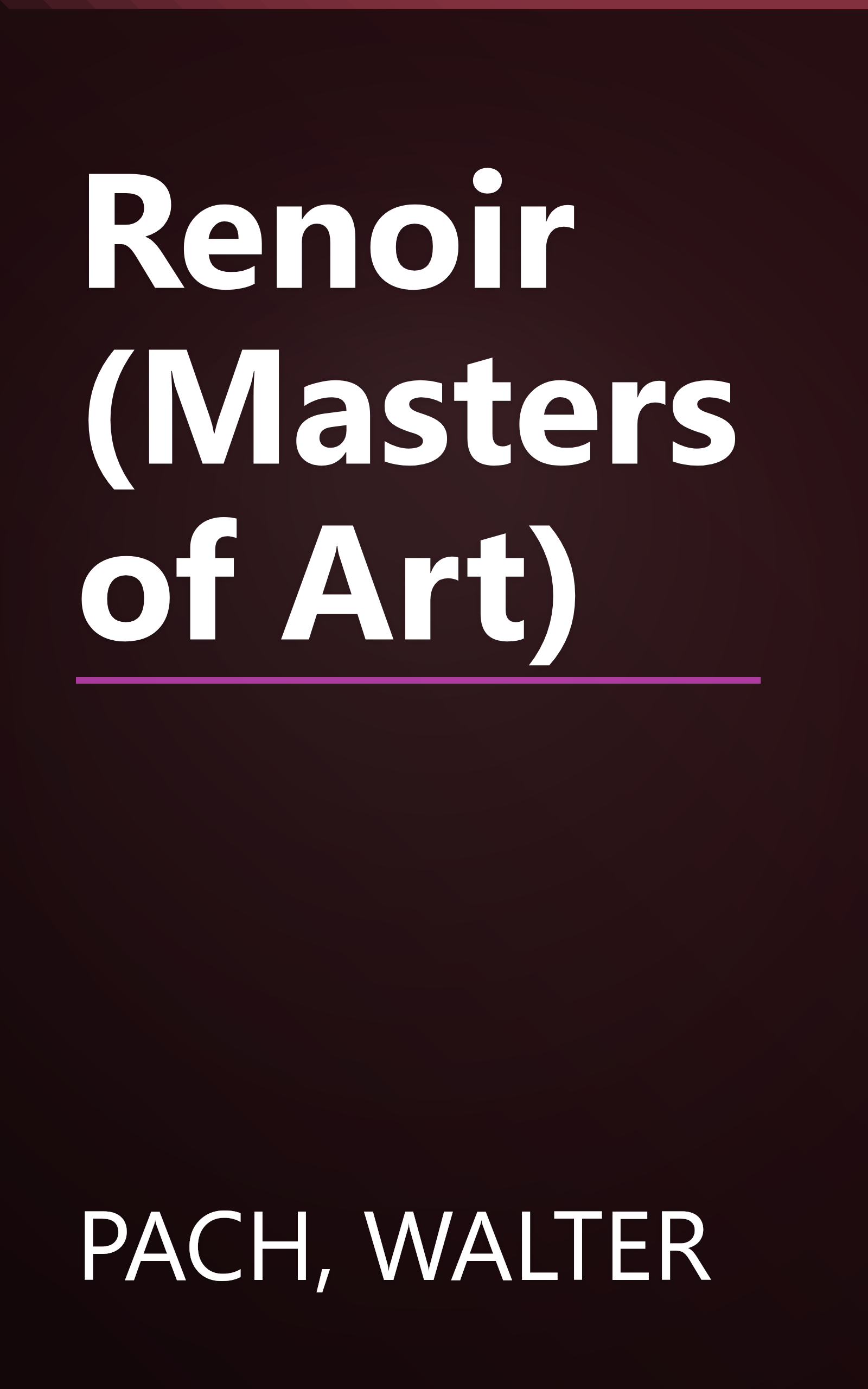 Renoir (Masters of Art) book cover