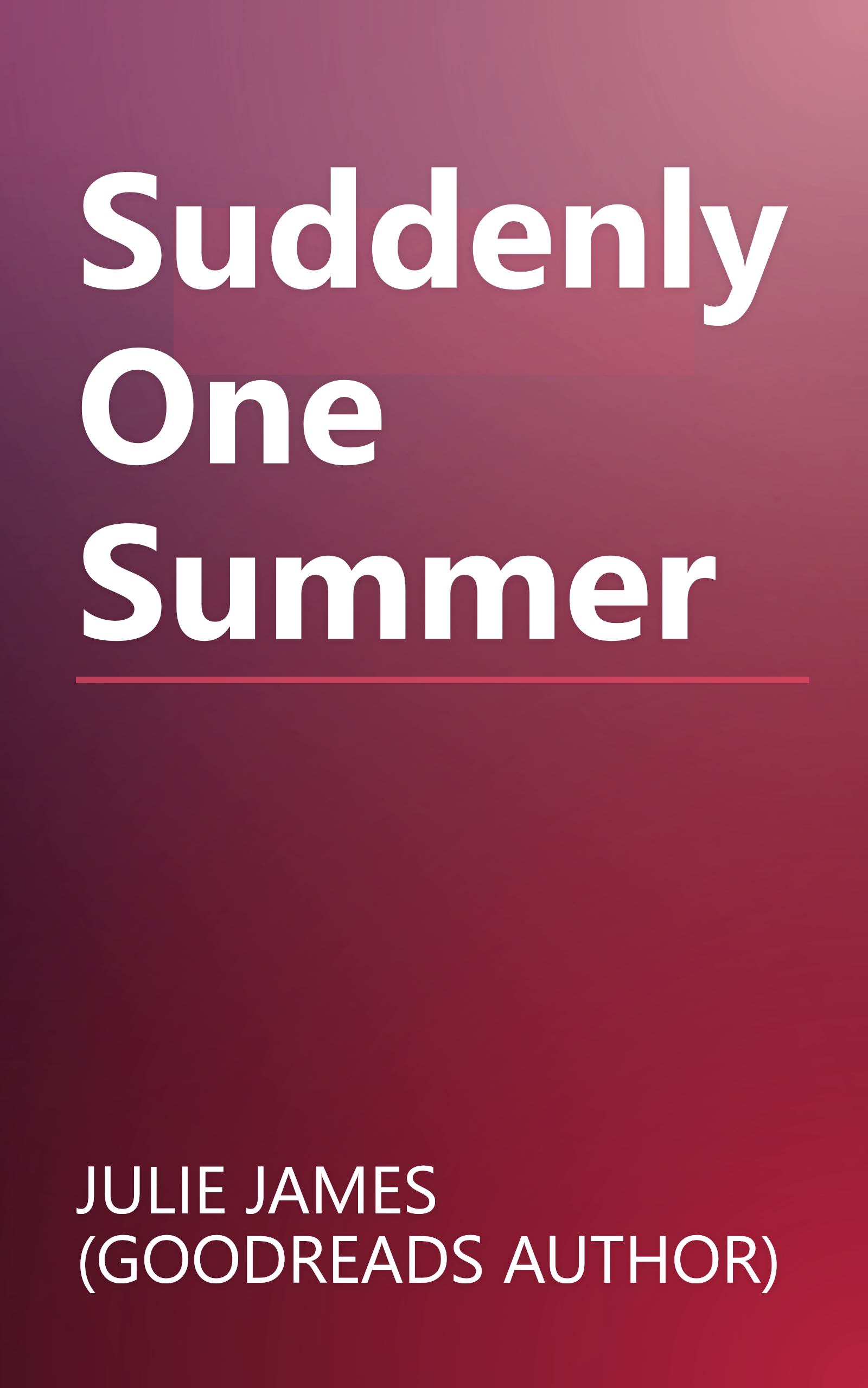 Suddenly One Summer book cover