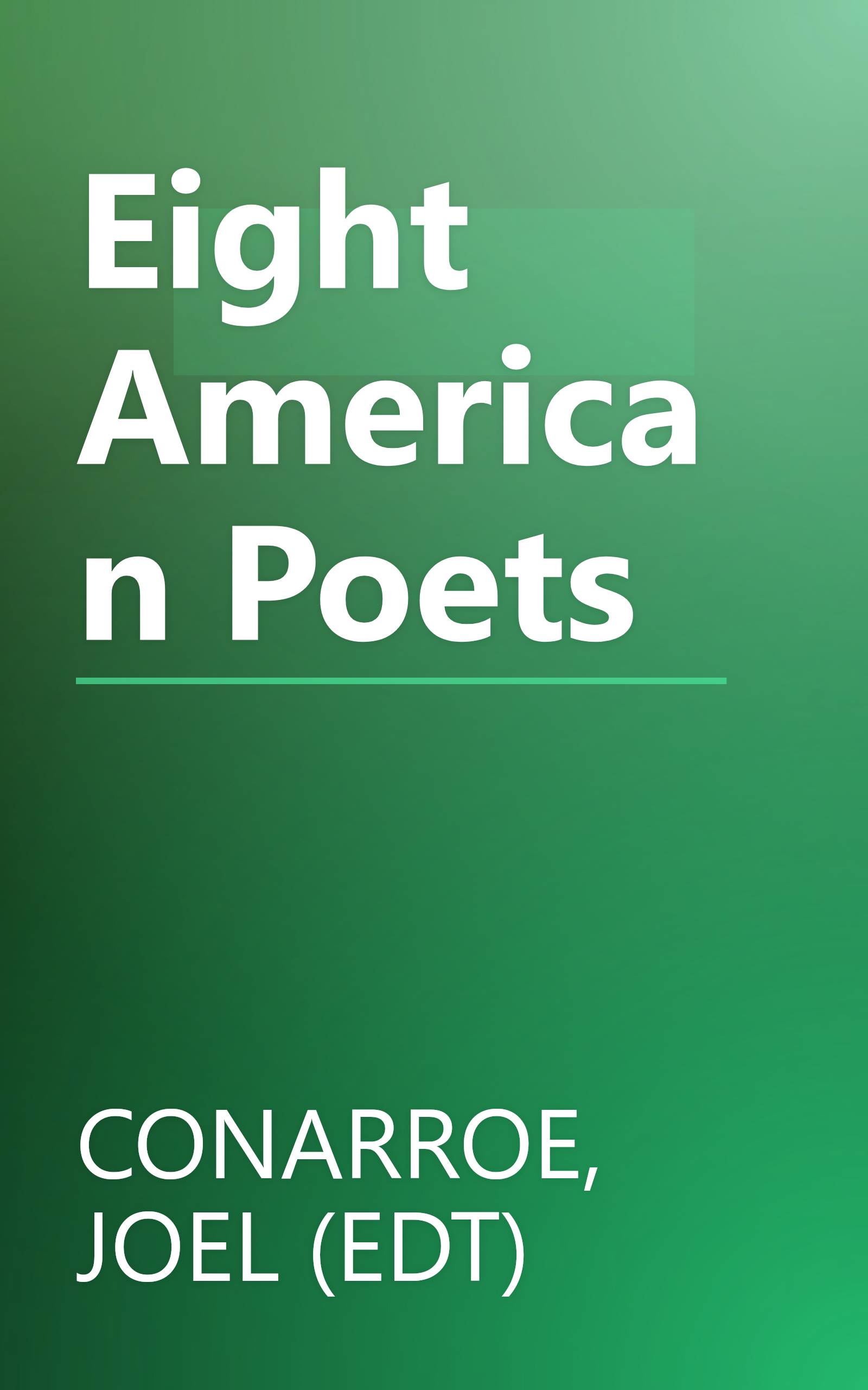 Eight American Poets book cover