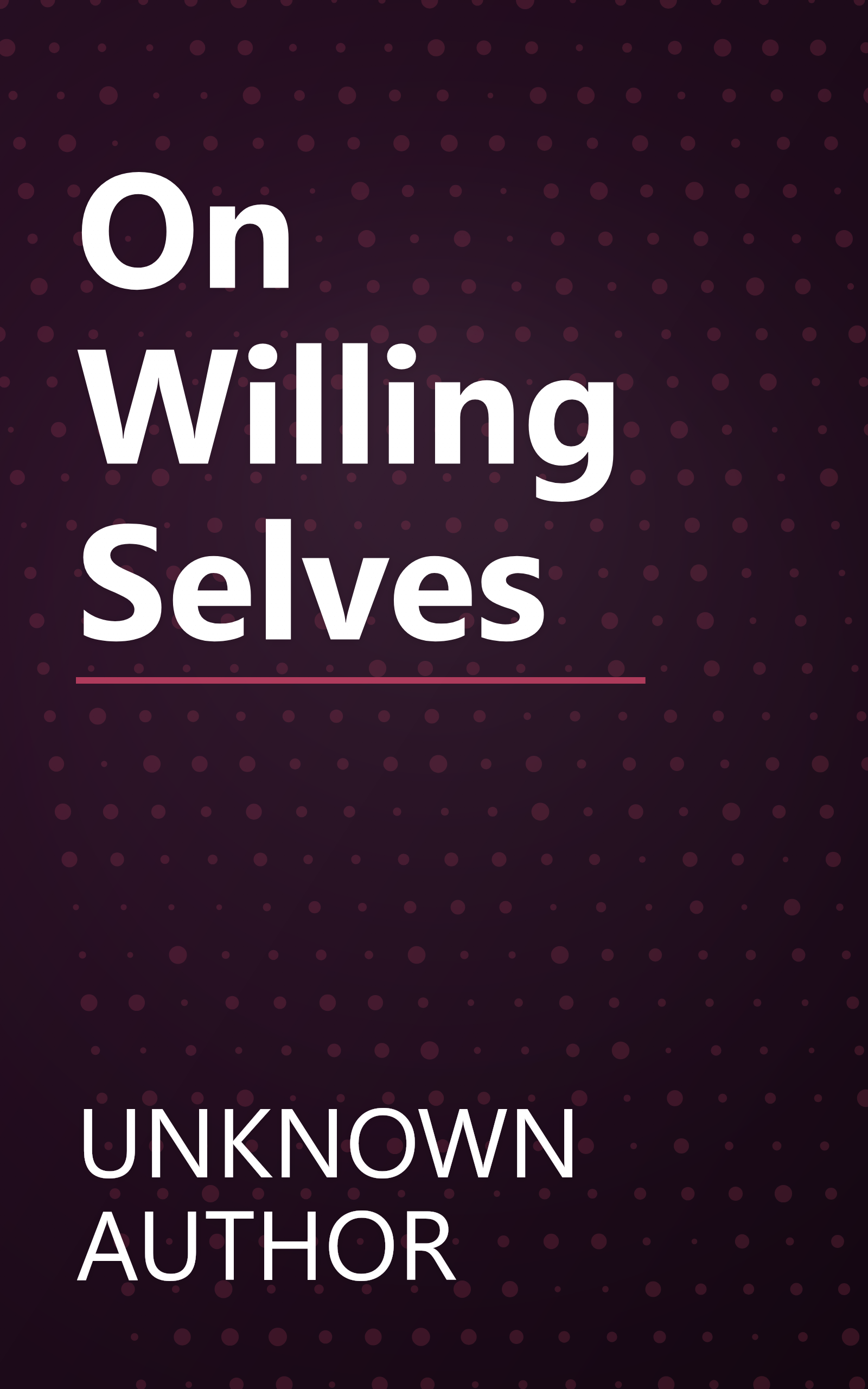 On Willing Selves book cover