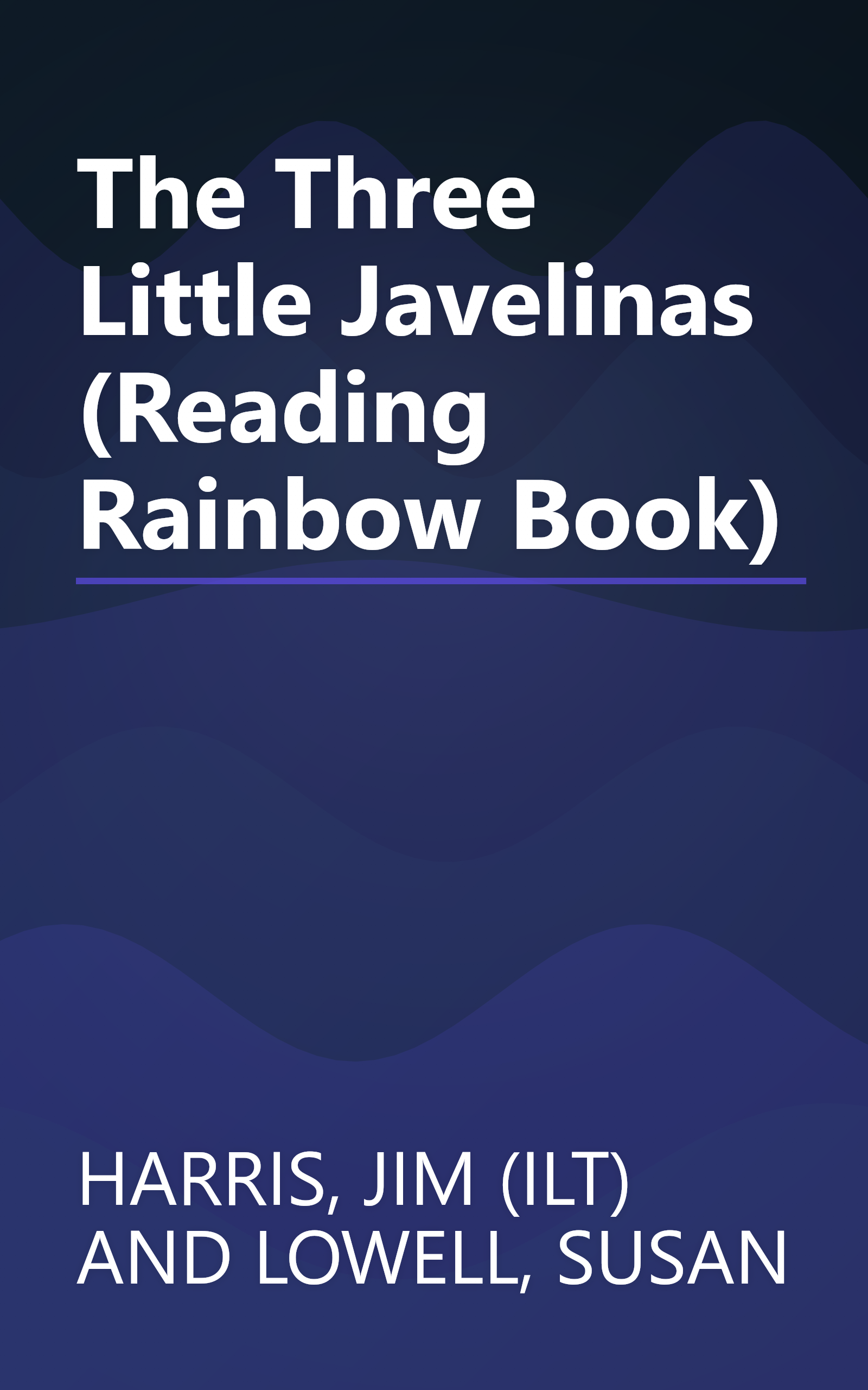 The Three Little Javelinas (Reading Rainbow Book) book cover