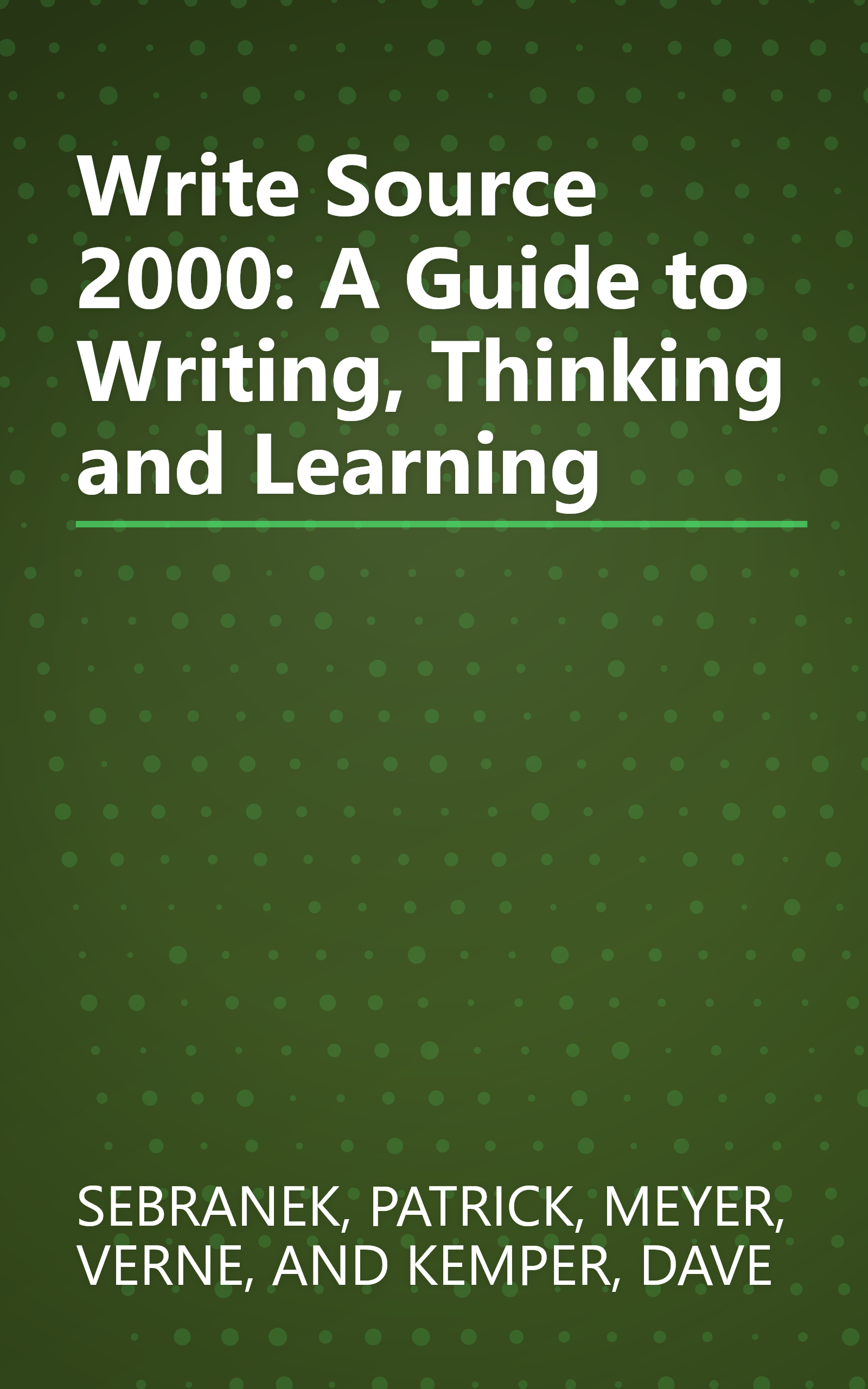 Write Source 2000: A Guide to Writing, Thinking and Learning book cover