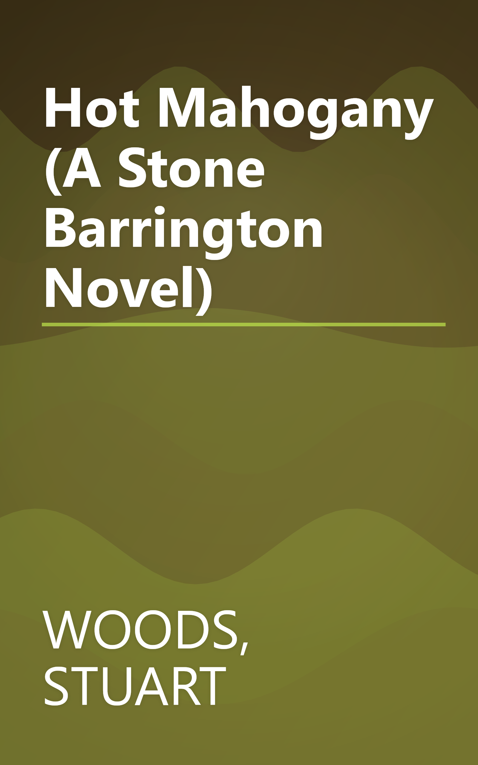Hot Mahogany (A Stone Barrington Novel) book cover