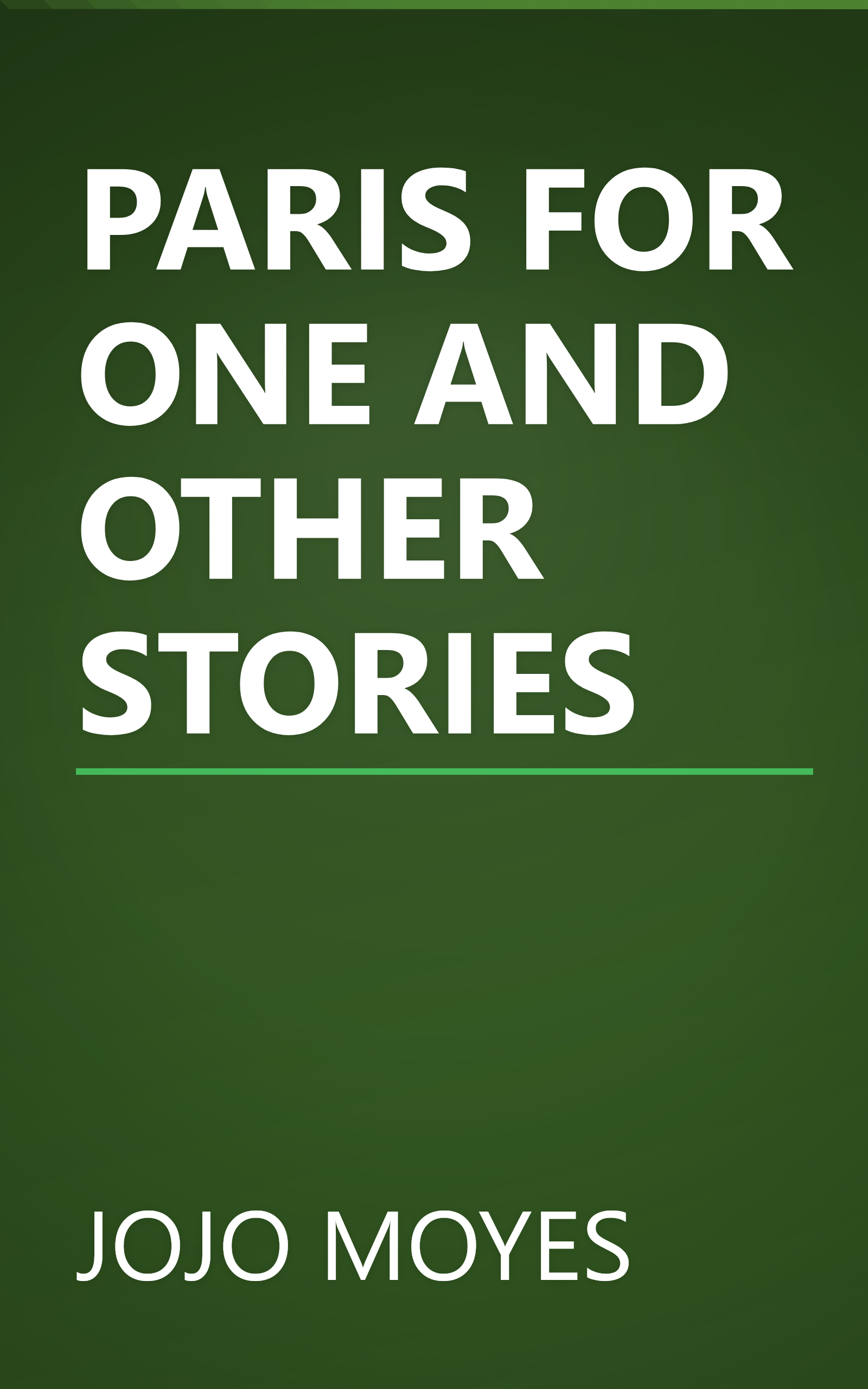 PARIS FOR ONE AND OTHER STORIES book cover
