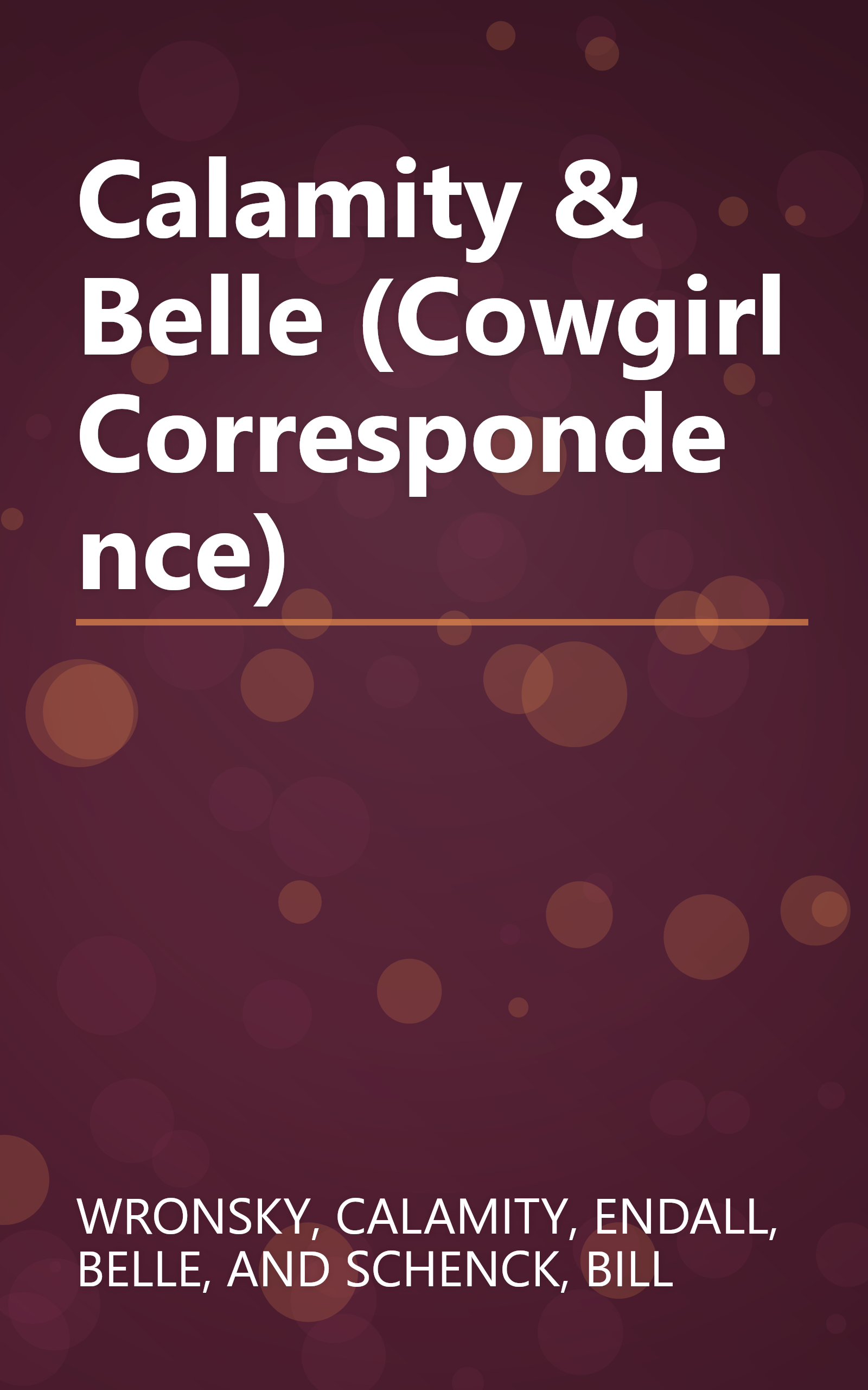 Calamity & Belle (Cowgirl Correspondence) book cover