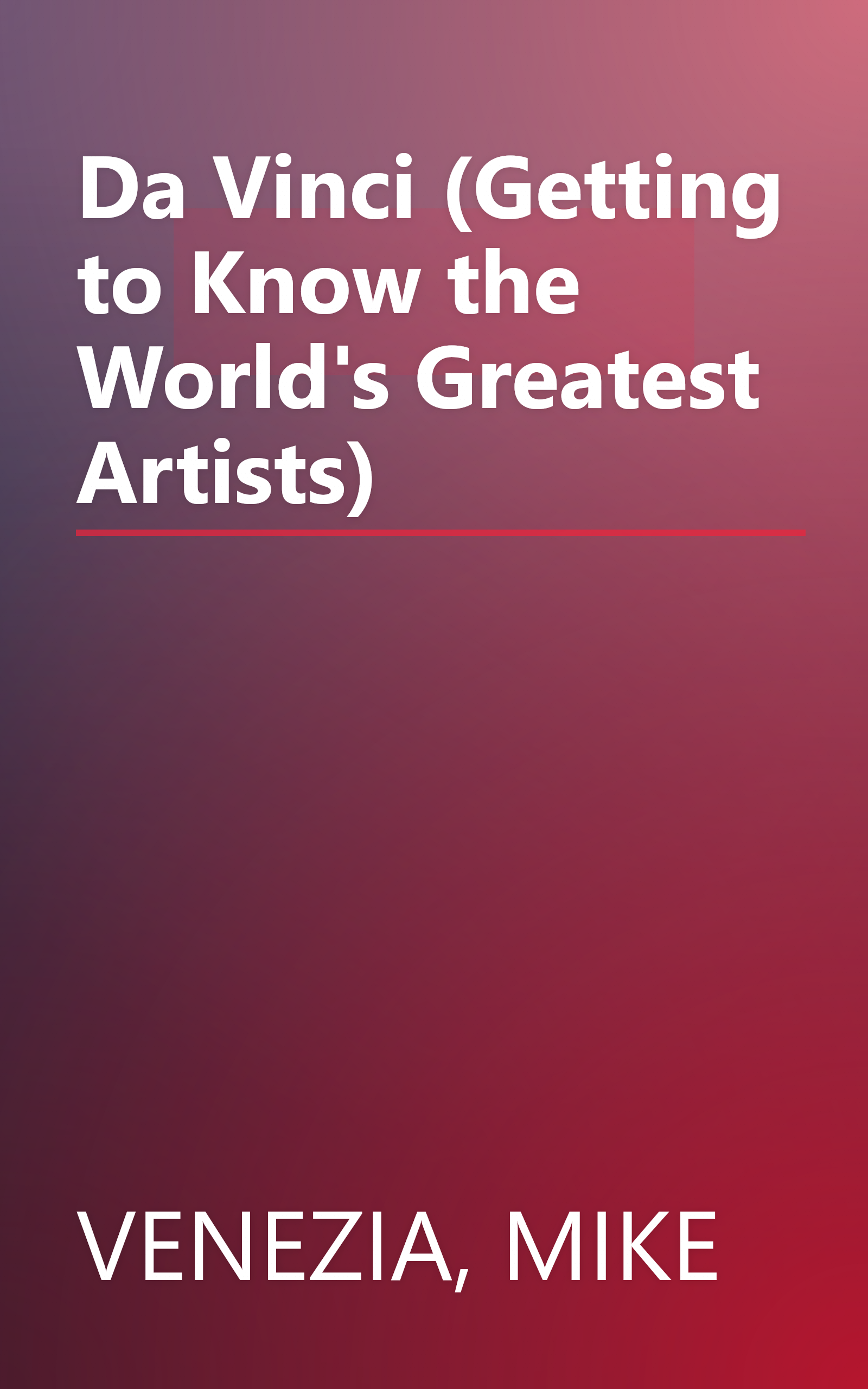 Da Vinci (Getting to Know the World's Greatest Artists) book cover