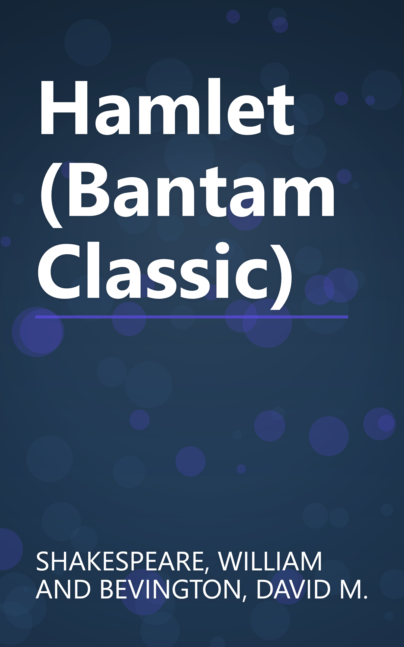 Hamlet (Bantam Classic) book cover