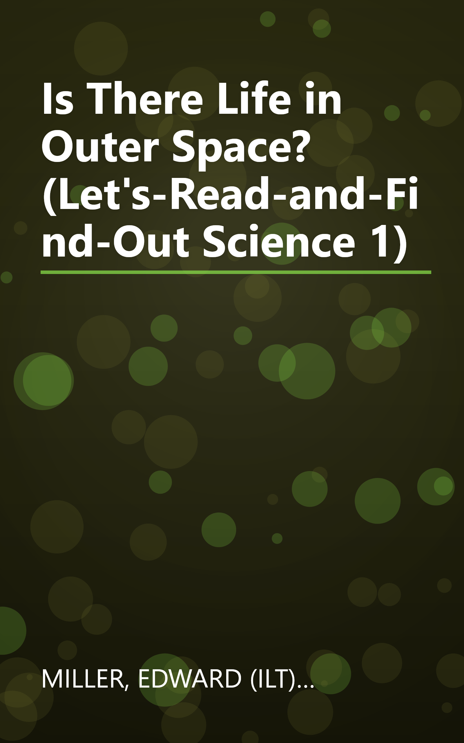 Is There Life in Outer Space? (Let's-Read-and-Find-Out Science 1) book cover