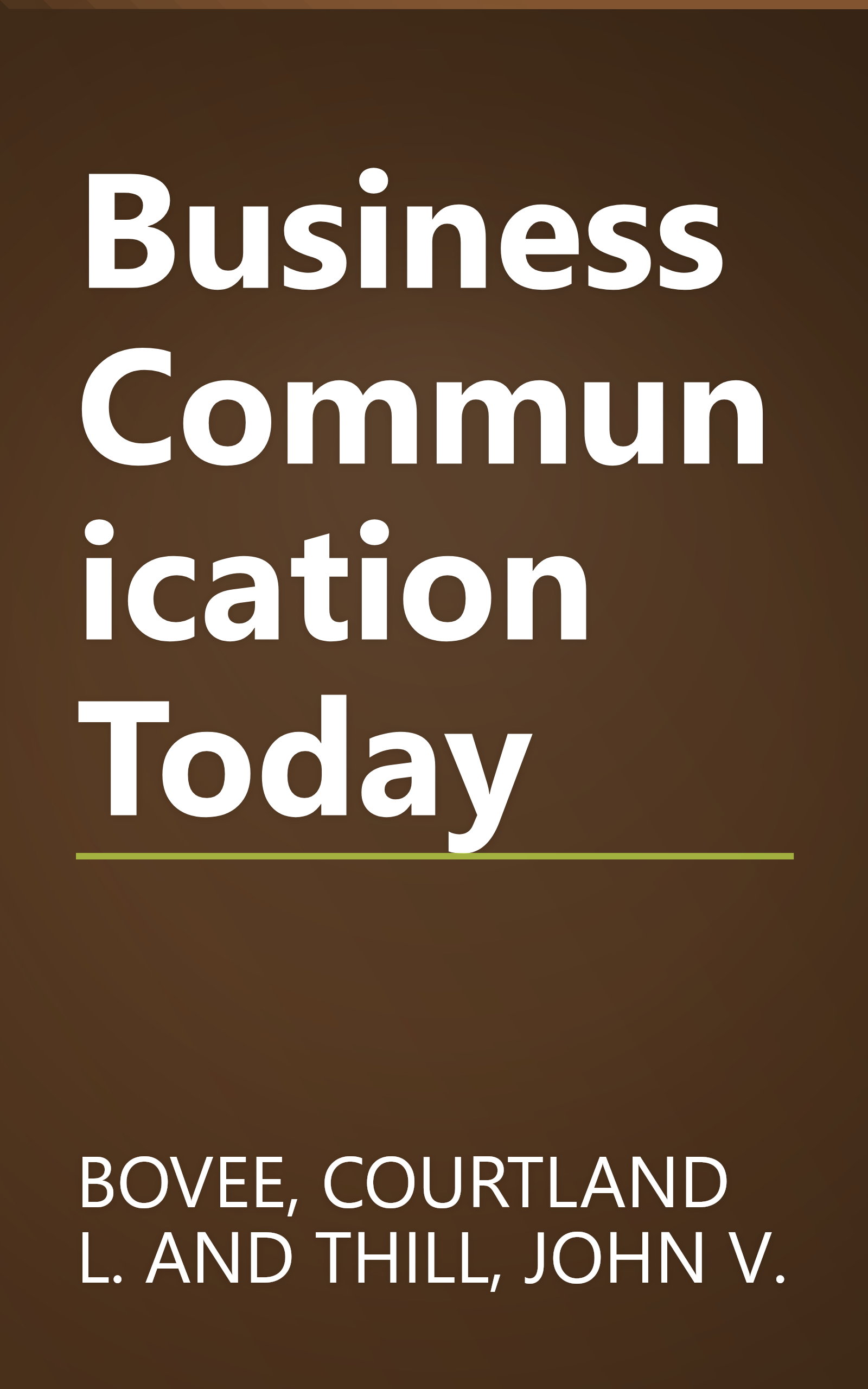 Business Communication Today book cover