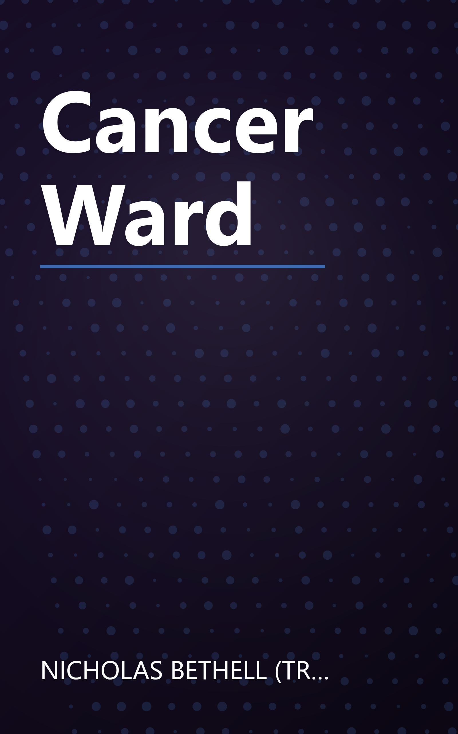 Cancer Ward book cover